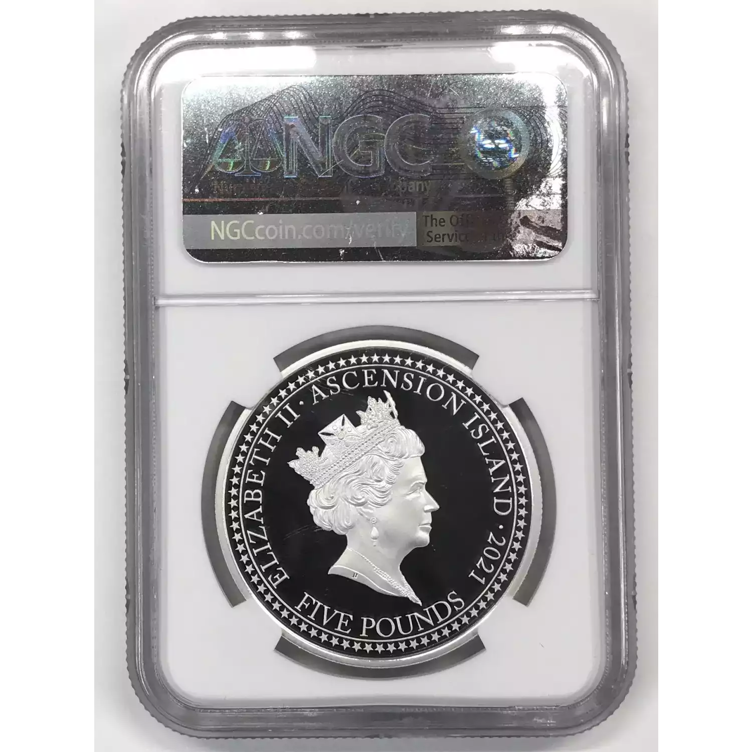 2021 ASCENSION ISLAND Silver 5 POUNDS NGC PF-70 ULTRA CAMEO Bonomi ...