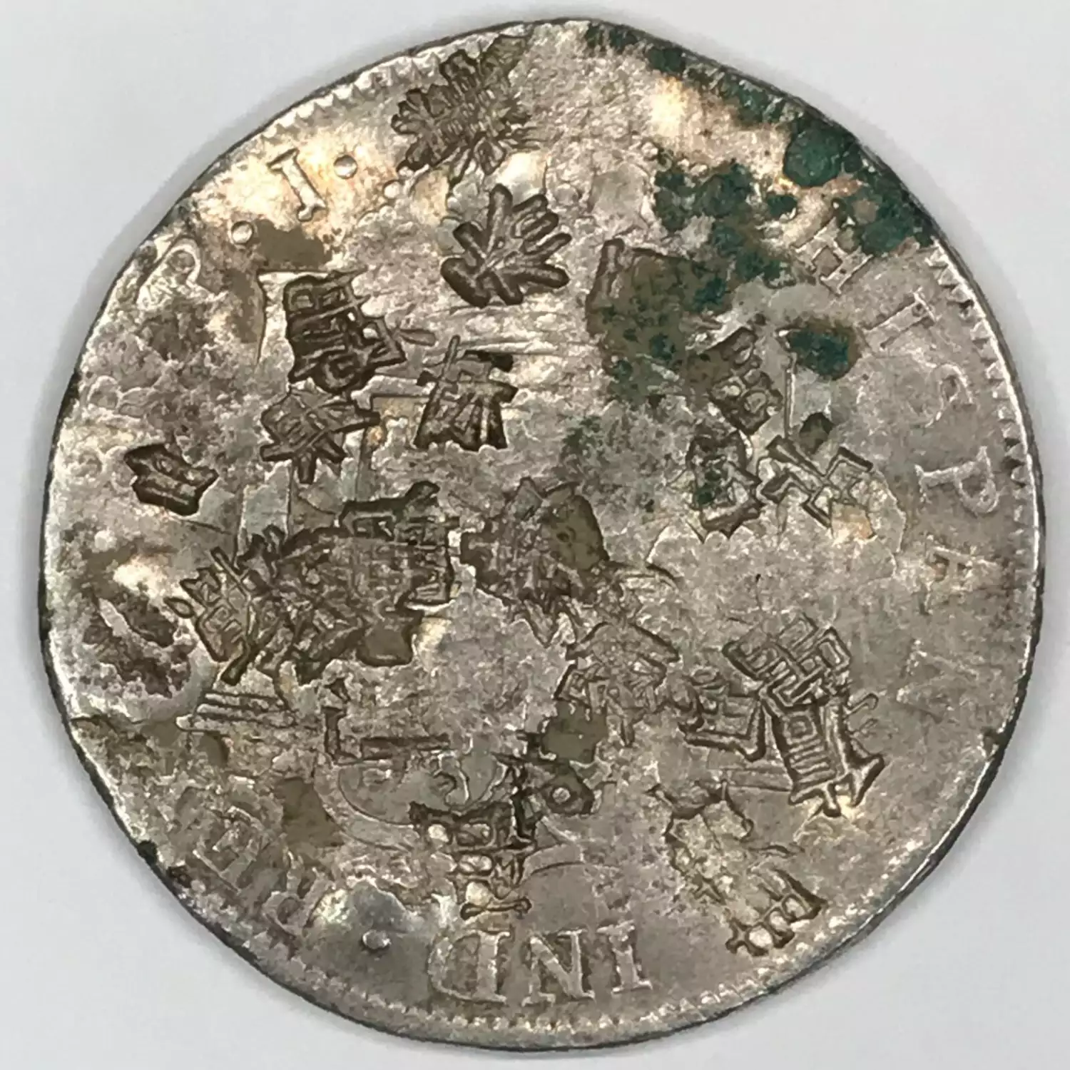 1813-PTS PJ Bolivia Silver 8 REALES chopmarks - Old Pueblo Coin