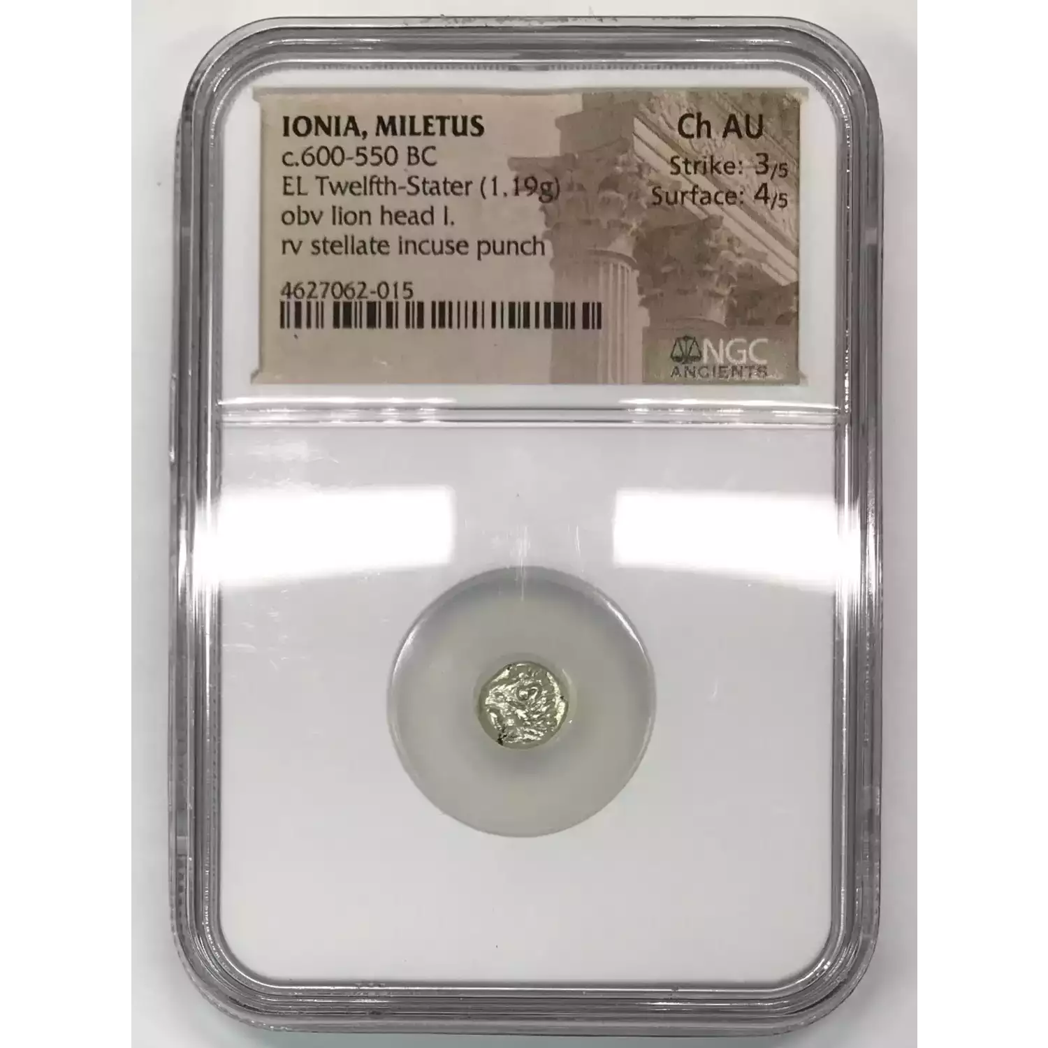 c.600-550 BC Greek Ancient Coin NGC Ch-AU-Strike:-3/5-Surface:-4/5 ...