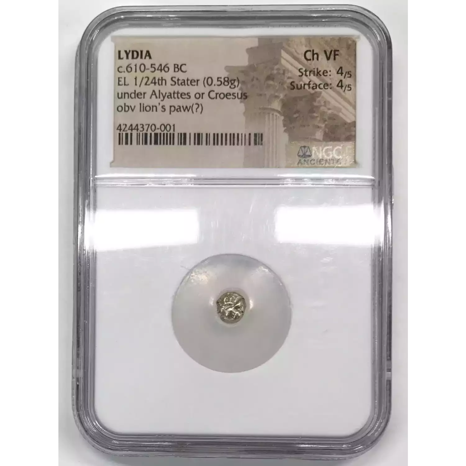 c.610-546 BC Greek Ancient Coin NGC Ch-VF-Strike:-4/5-Surface:-4/5 ...