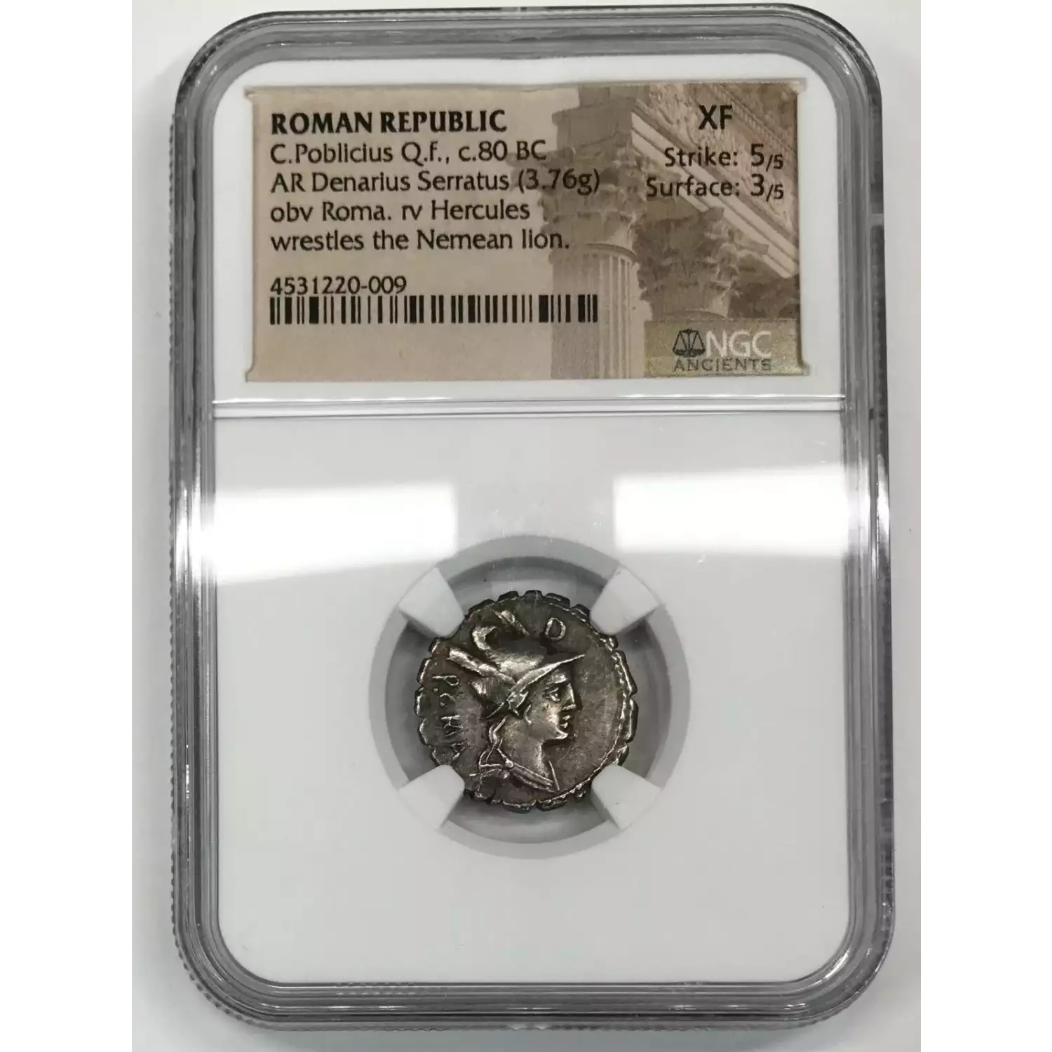 c.80 BC Roman Republic Ancient Coin NGC XF-Strike:-5/5-Surface:-3/5 ...