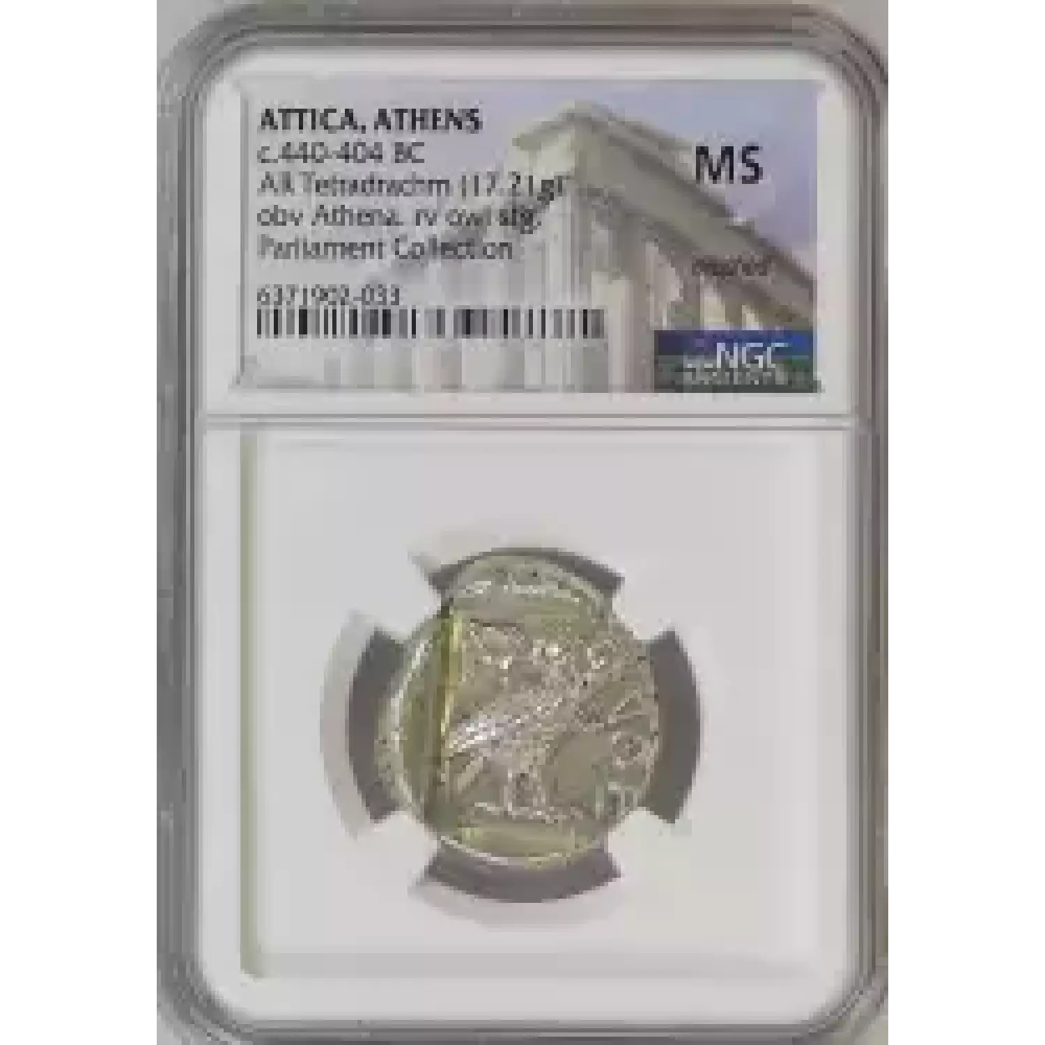 c.440-404 BC NGC MS Attica, Athens AR Tetradrachm Athena, owl Greek ... c.440-404 BC NGC MS Attica, Athens AR Tetradrachm Athena, owl Greek ...