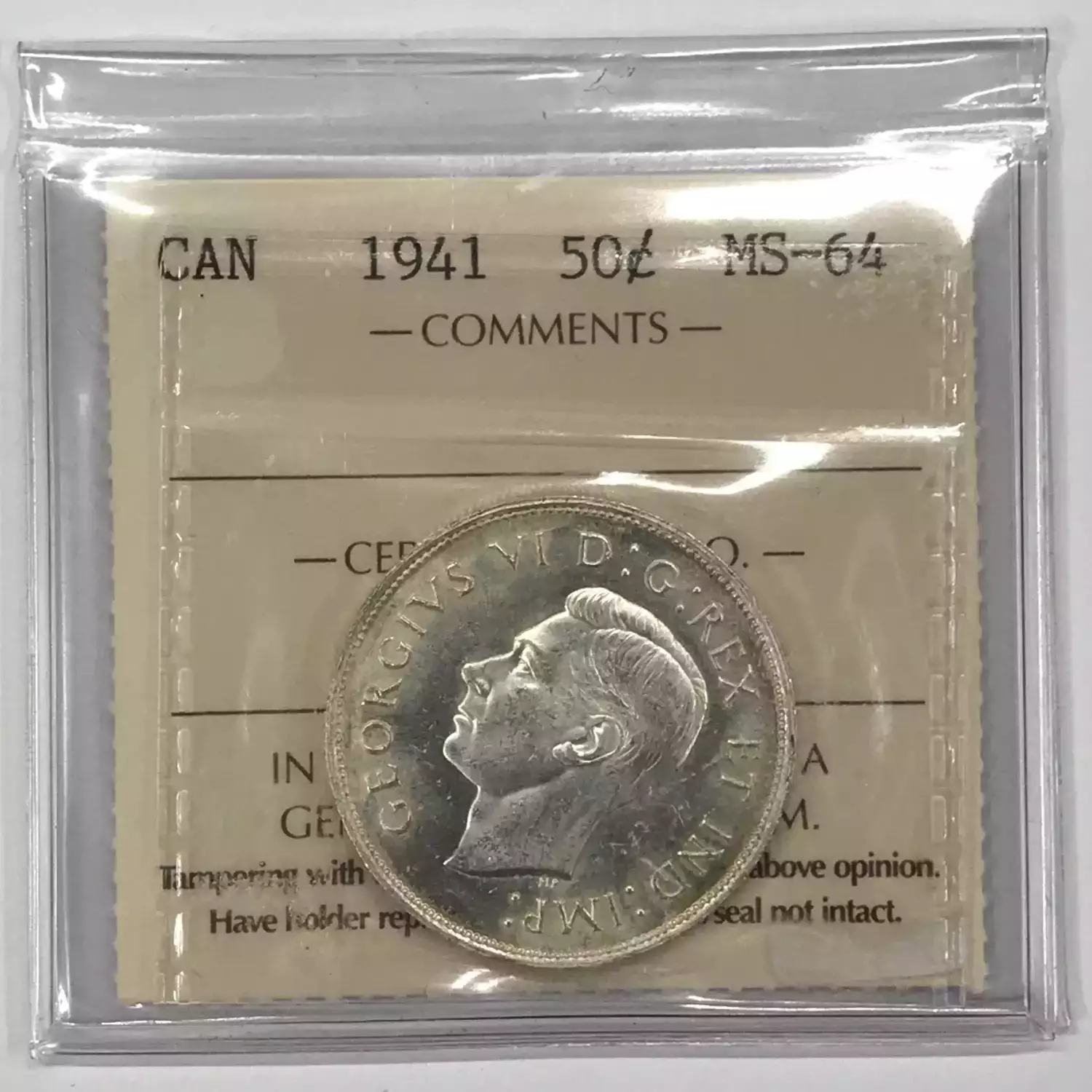 1941 CANADA Silver 50 CENTS Other MS-64 - Old Pueblo Coin