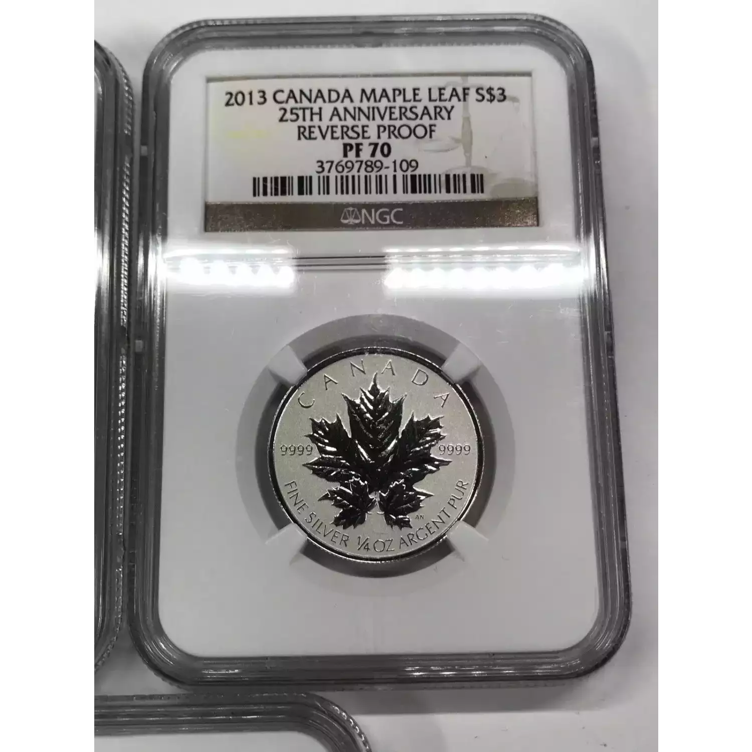 2013 Canada 1 oz Silver Maple Leaf $5 Coin NGC PF-70 25th Anniversary ...