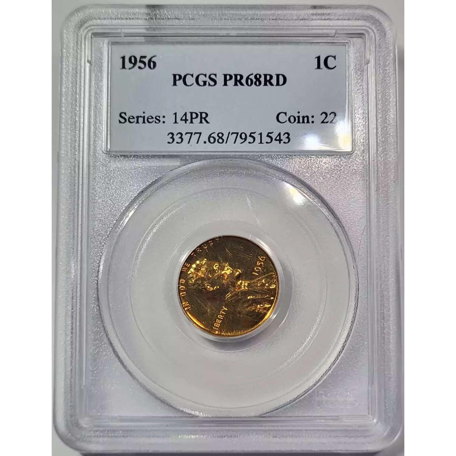 1956 Lincoln Wheat Cent PCGS PR-68 RD - Old Pueblo Coin