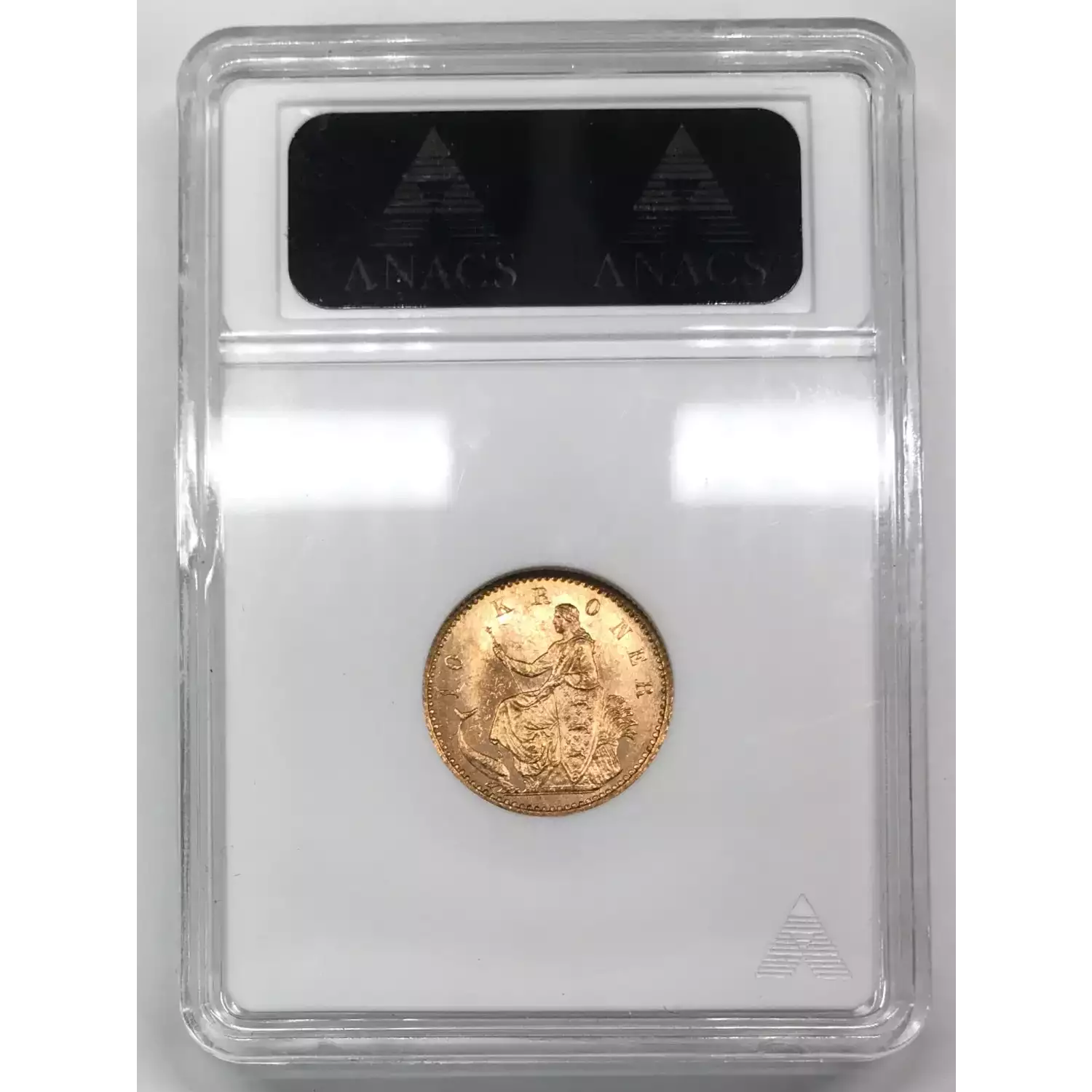 1900-VBP Denmark Gold 10 KRONER ANACS MS-63 - Old Pueblo Coin