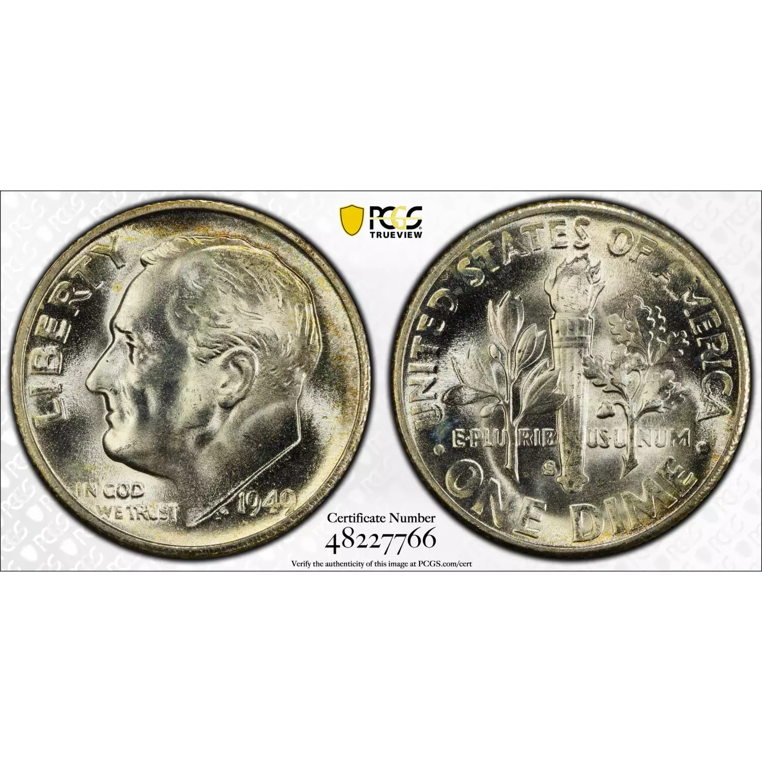 1949-S Roosevelt Dime PCGS MS-67 - Old Pueblo Coin