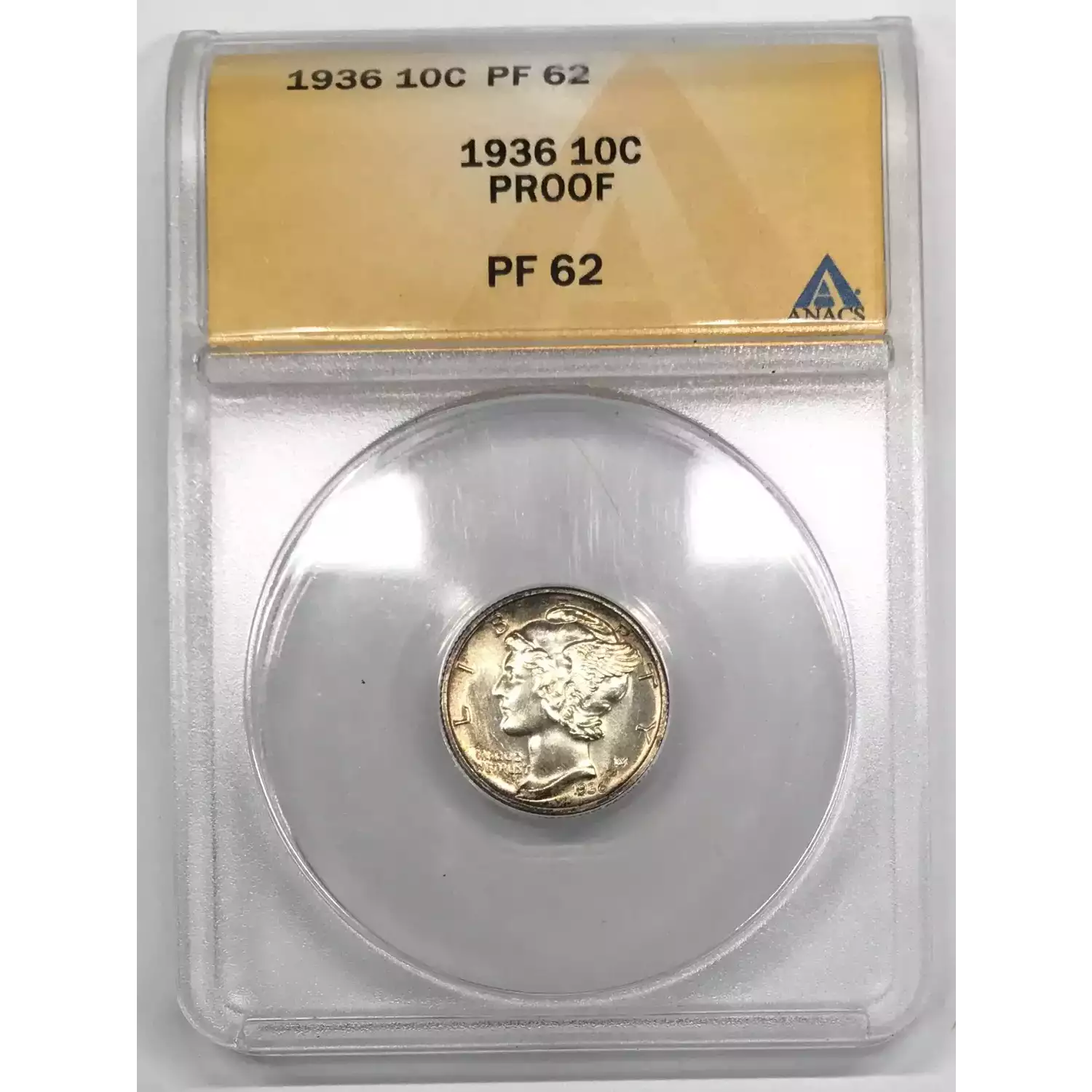 1936 Mercury Dime ANACS PR-62 - Old Pueblo Coin