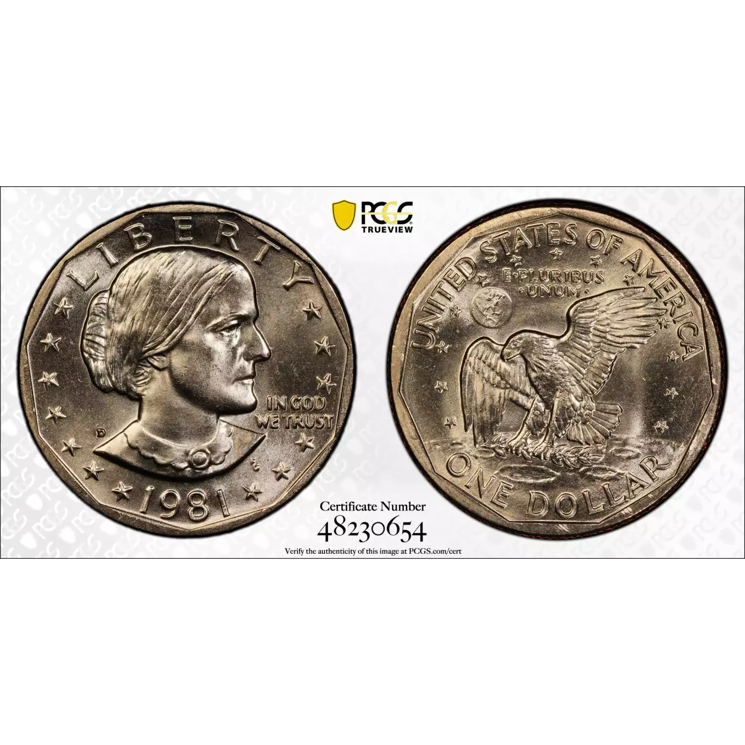 1981-D Susan B. Anthony (SBA) Dollar PCGS MS-66 - Old Pueblo Coin