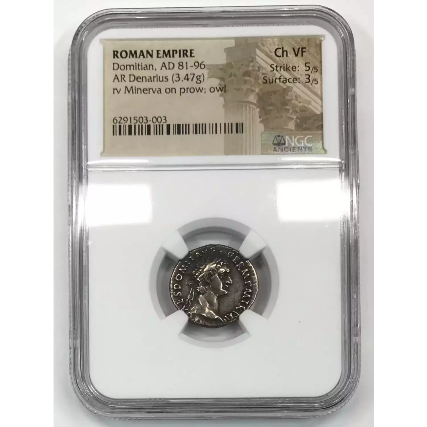 AD 81-96 Roman Imperial Ancient Coin NGC Ch-VF-Strike:-5/5-Surface:-3/5 ...