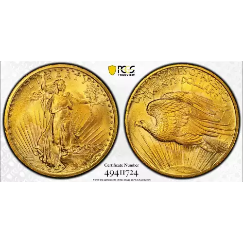 1908 Saint Gaudens $20 Gold Double Eagle PCGS MS-65 No Motto - Old Pueblo Coin