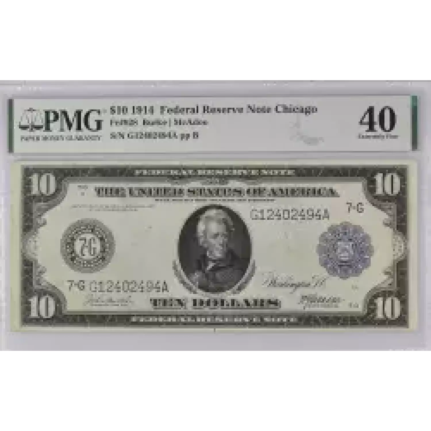 1914 $10 Federal Reserve Notes 928 PMG 40 - Old Pueblo Coin