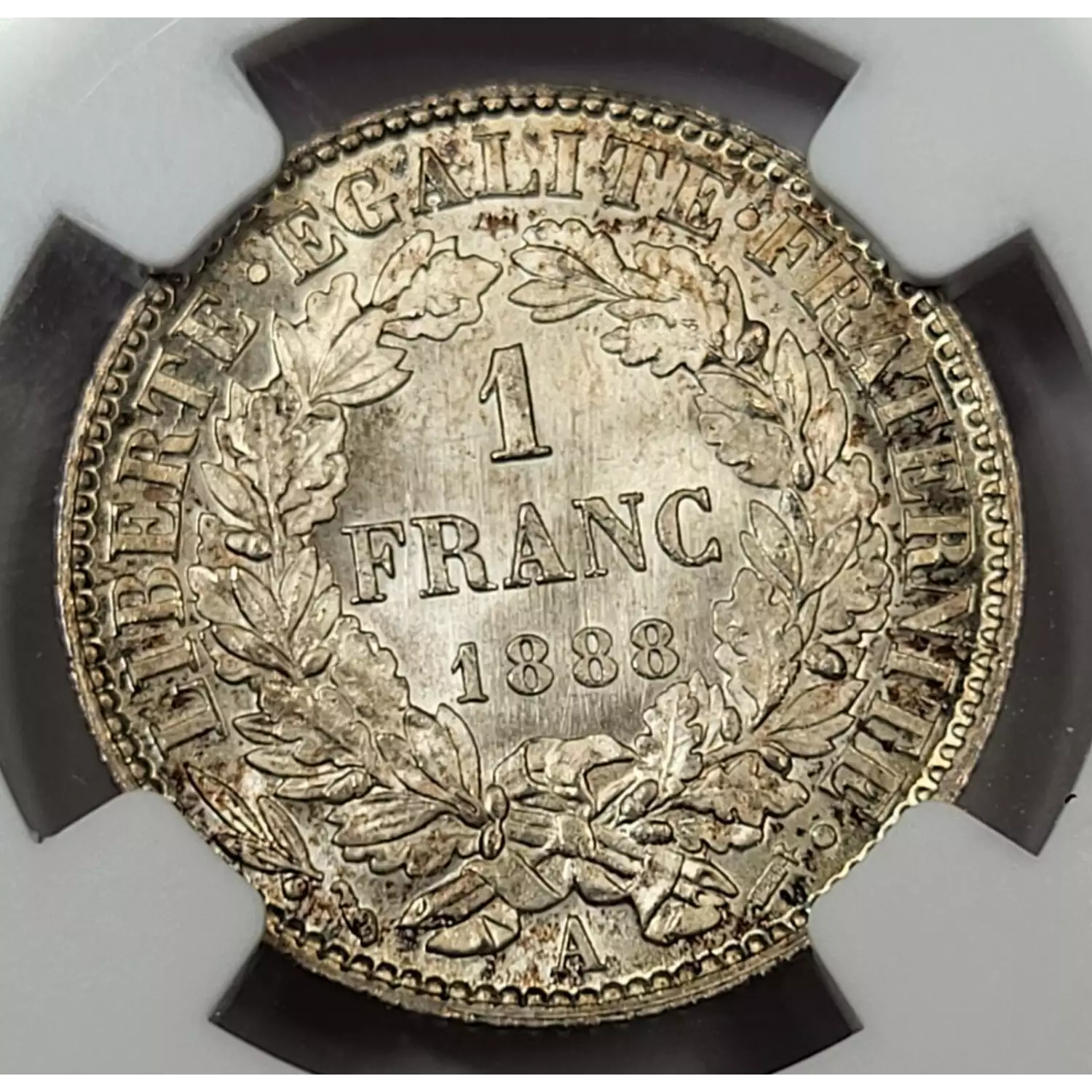 1888 -A FRANCE Silver FRANC NGC MS-64+ - Old Pueblo Coin