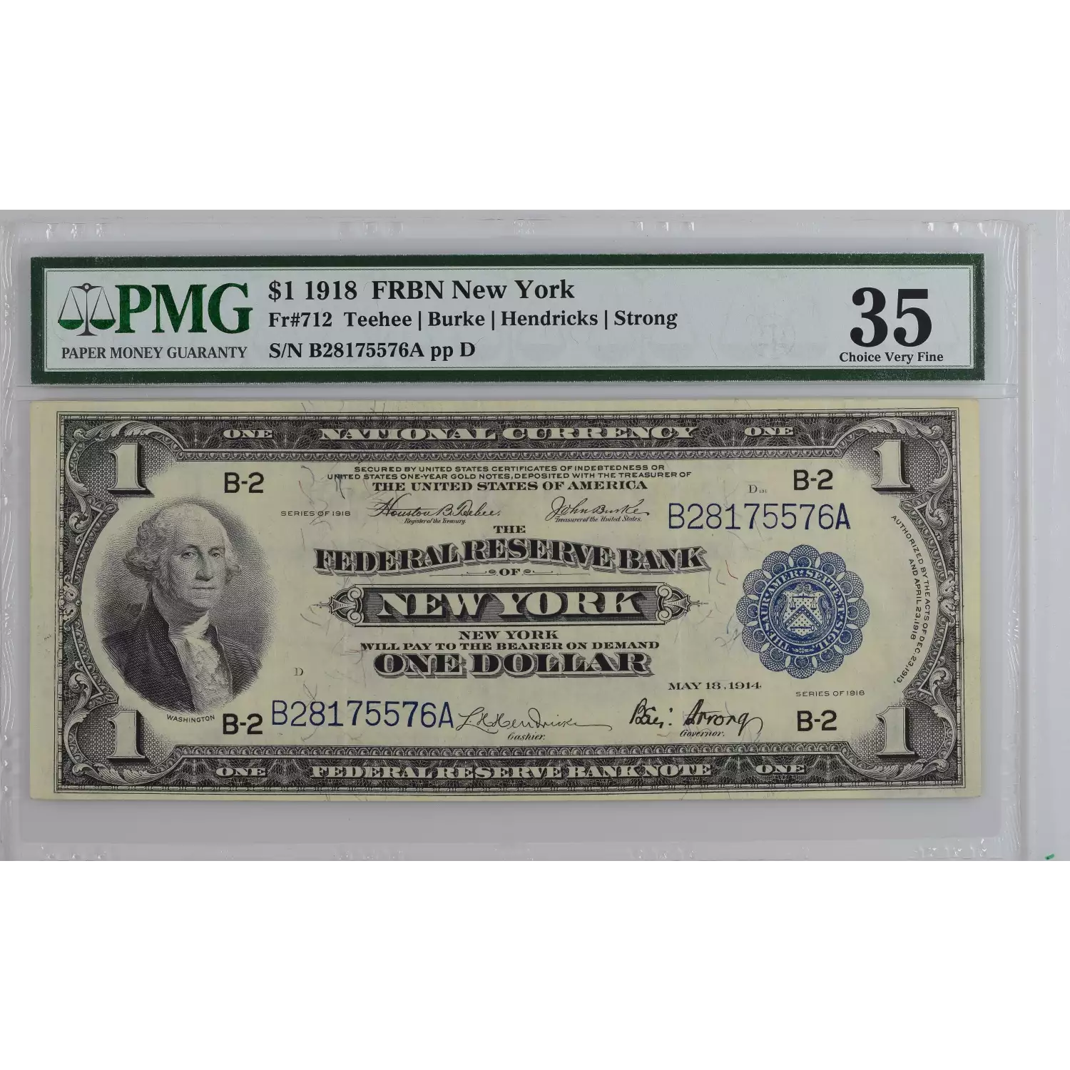 1918 $1 Federal Reserve Bank Notes 712 PMG 35 - Old Pueblo Coin