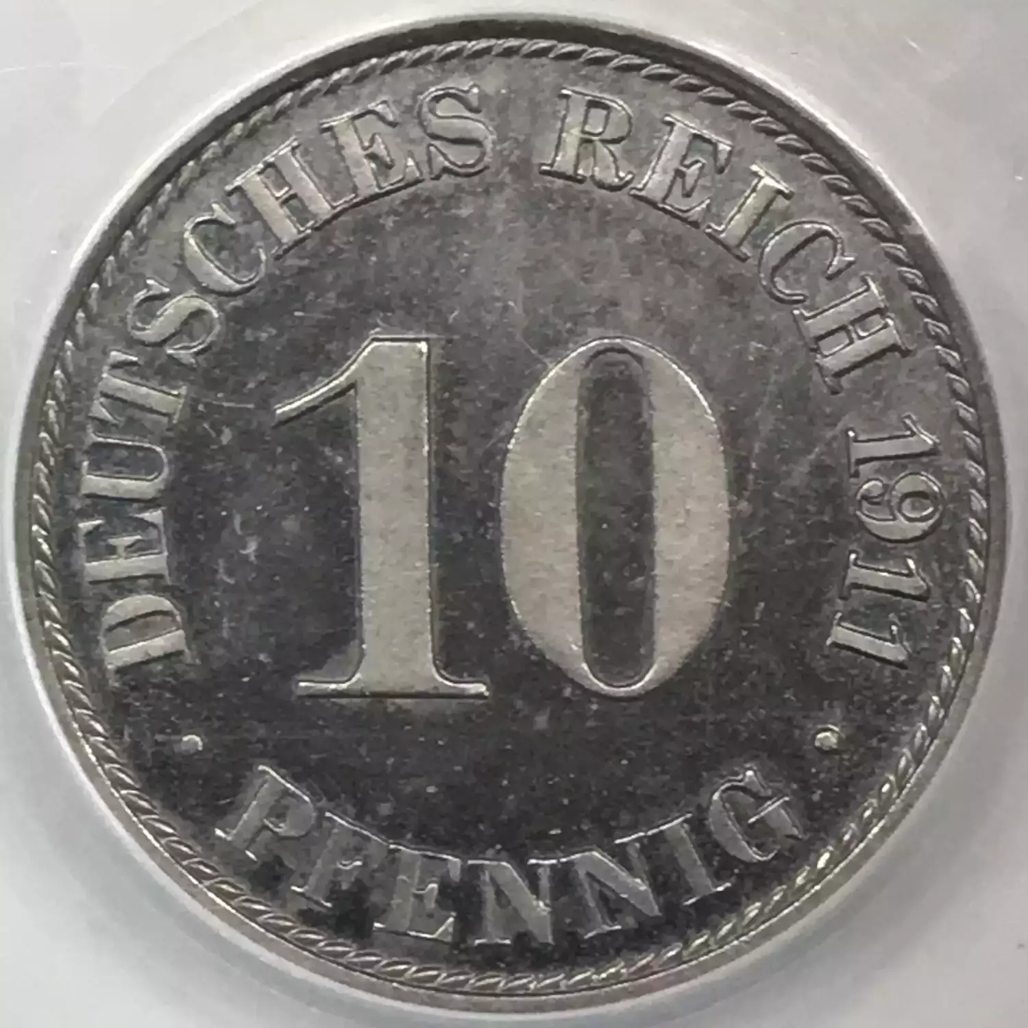 1911-A GERMANY Copper-Nickel 10 PFENNIG ANACS PR-63 DCAM - Old Pueblo Coin