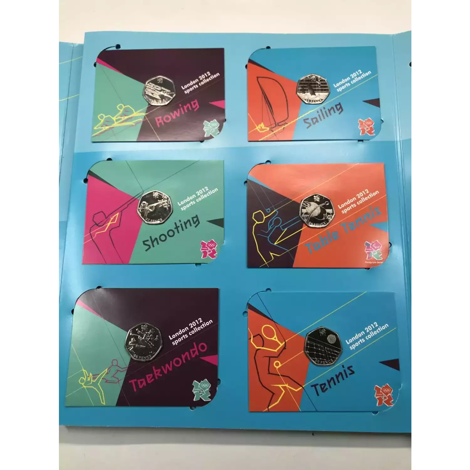 2012 Great Britain 50 Pence London Olympics Sports Collection Collector ...