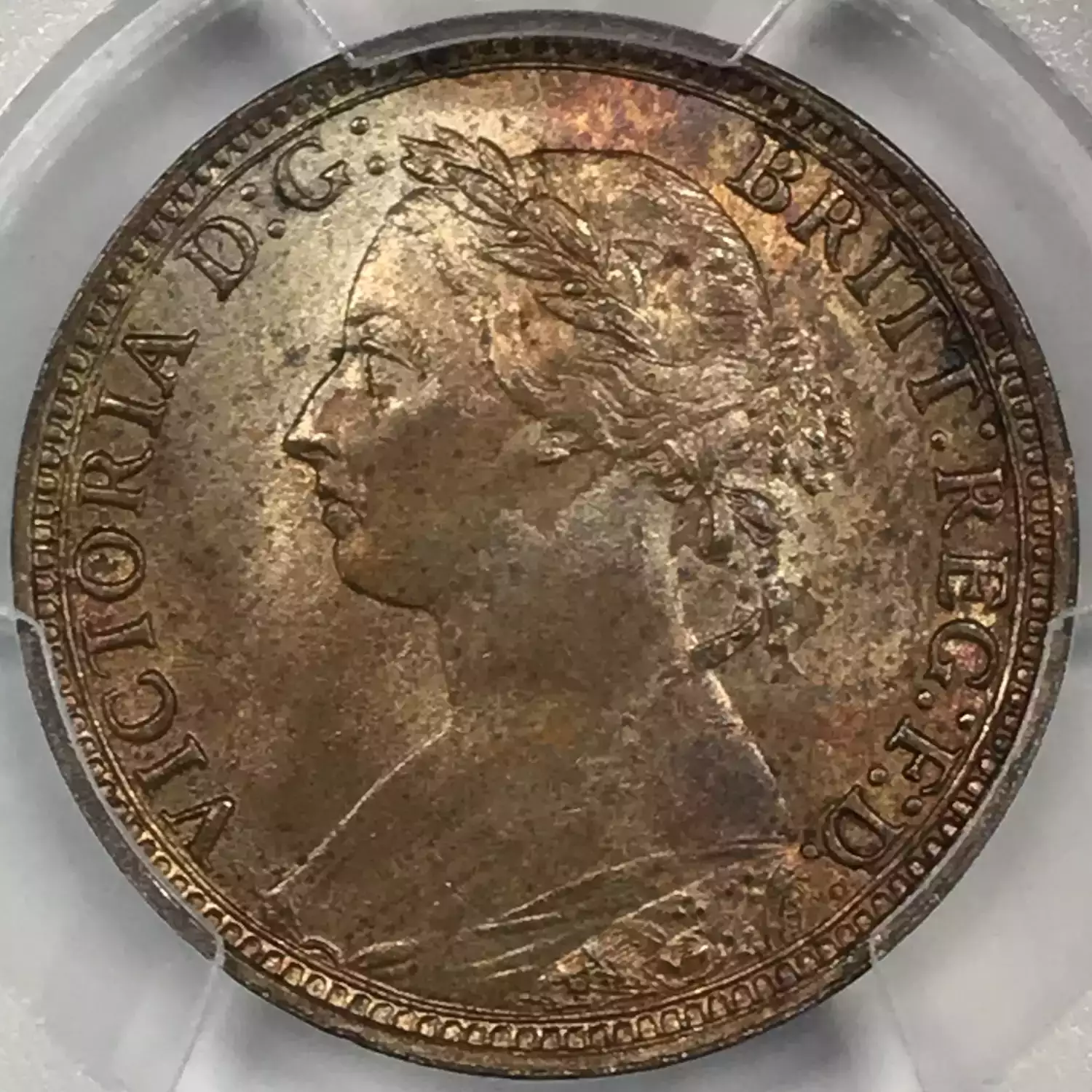 1891 Great Britain Bronze FARTHING PCGS MS-63 RB S-3958 - Old Pueblo Coin