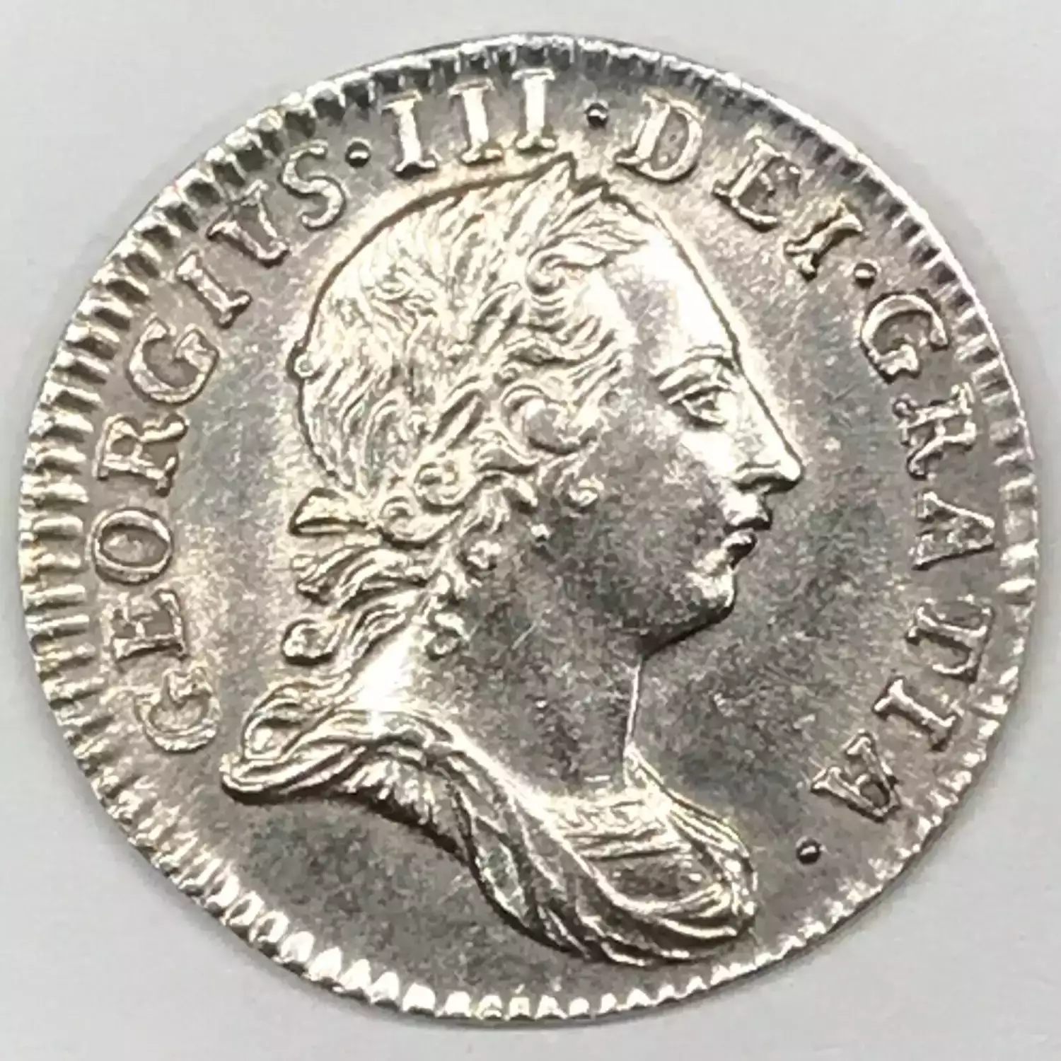 1762 Great Britain Silver 3 PENCE AU cleaned Maundy - Old Pueblo Coin
