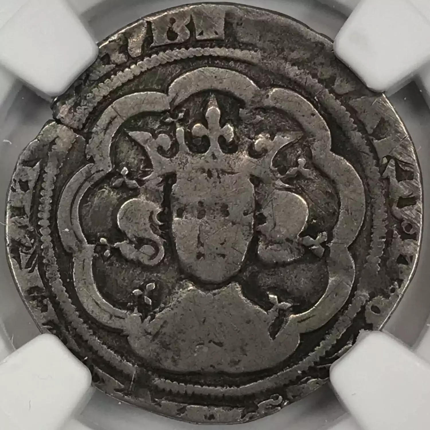 1351-61 GREAT BRITAIN Silver 4 Pence (1 Groat) NGC F-12 Edward III ...