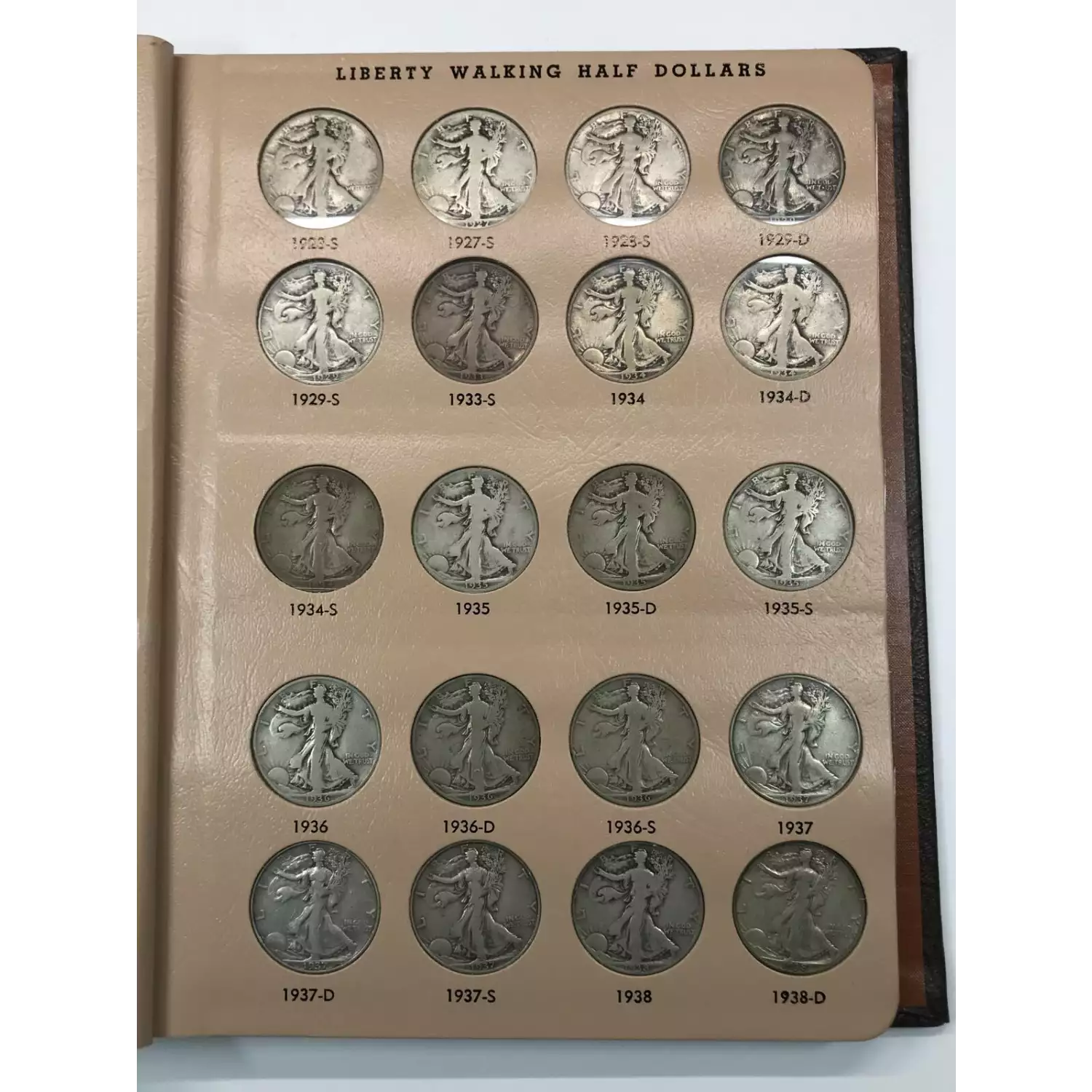 1916-1947 Walking Liberty Half Dollar Complete 65-Coin Dansco Album 7160 - Old Pueblo Coin