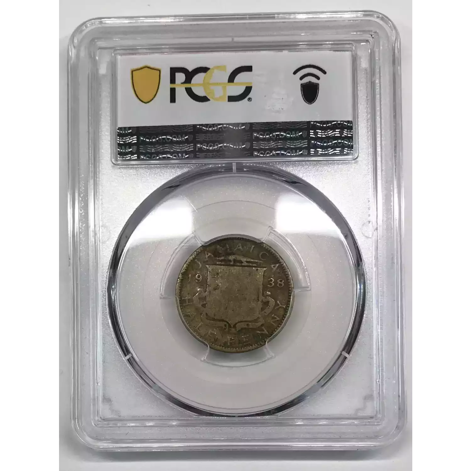 1938 JAMAICA Nickel-Brass 1/2 PENNY PCGS Genuine (80 - Genuine) 9-11-01 ...
