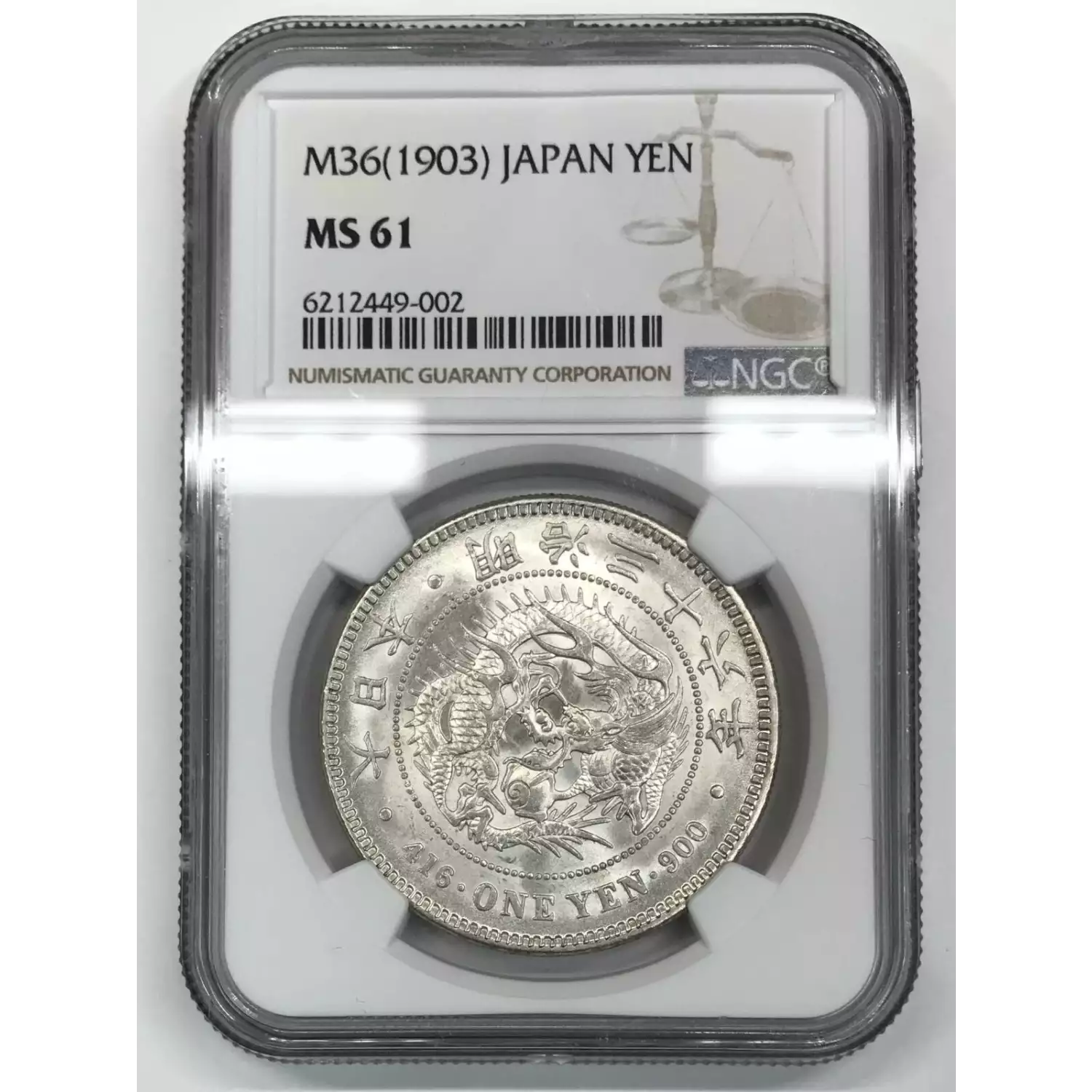 1903 JAPAN Silver YEN NGC MS-61 M36 - Old Pueblo Coin