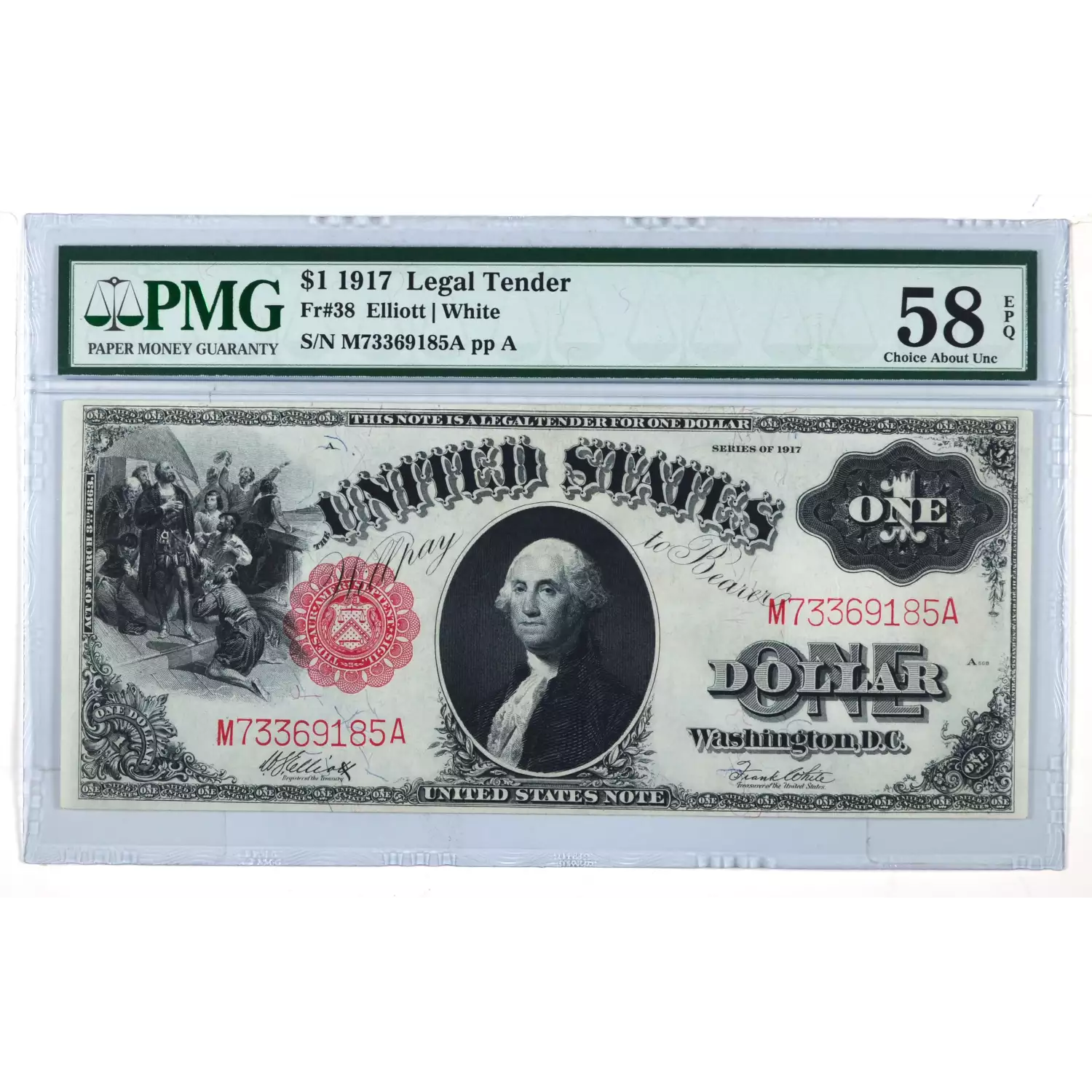 1917 $1 Legal Tender Issues 38 PMG 58 EPQ - Old Pueblo Coin