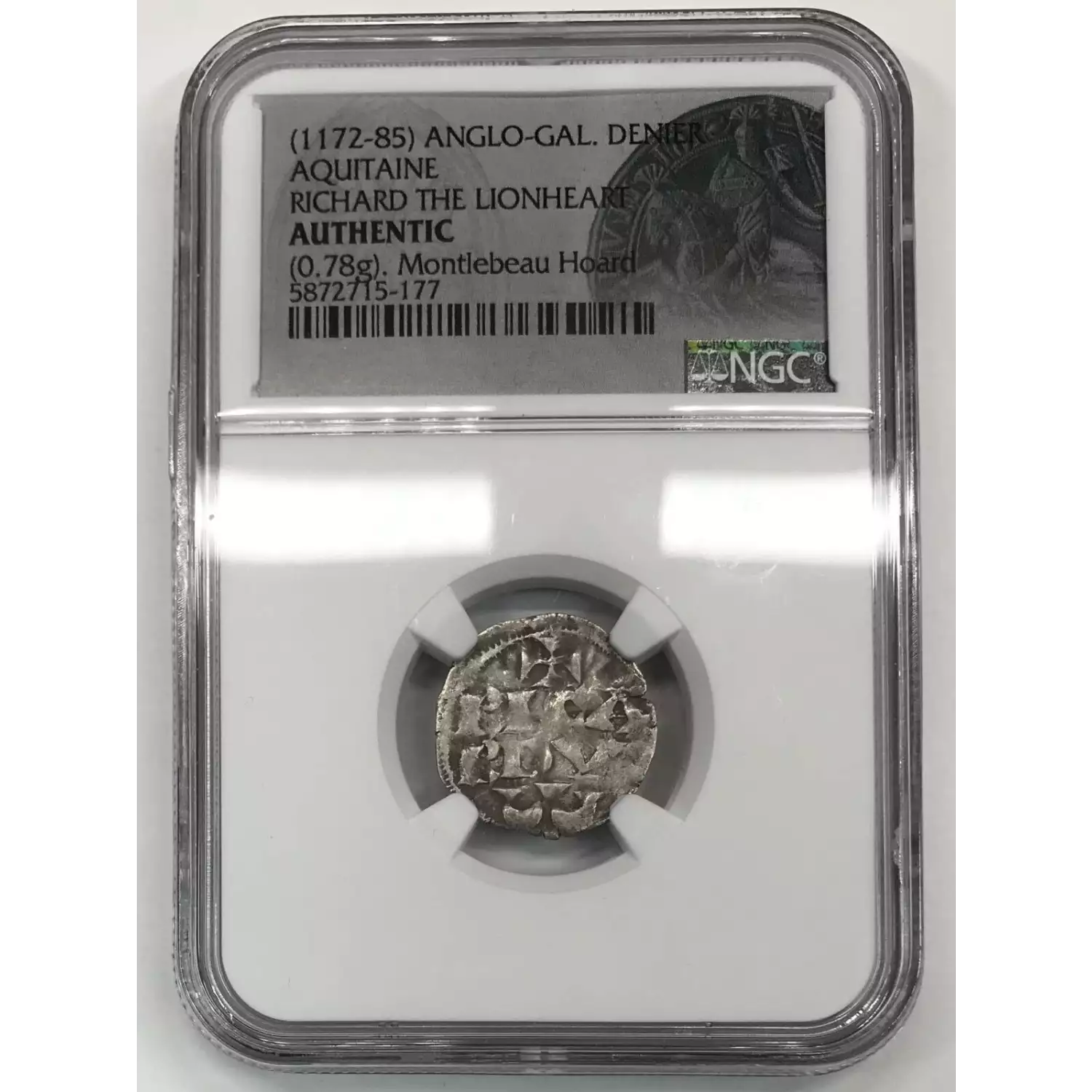 1172-85 Medieval TBD TBD NGC Authentic Anglo-Gallic Denier Aquitaine ...