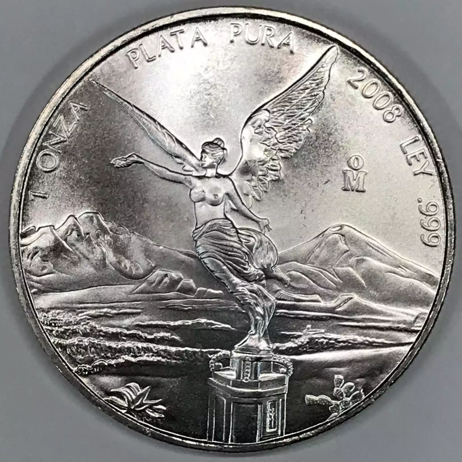 2008-Mo MEXICO Silver ONZA (Troy Ounce of Silver) - Old Pueblo Coin