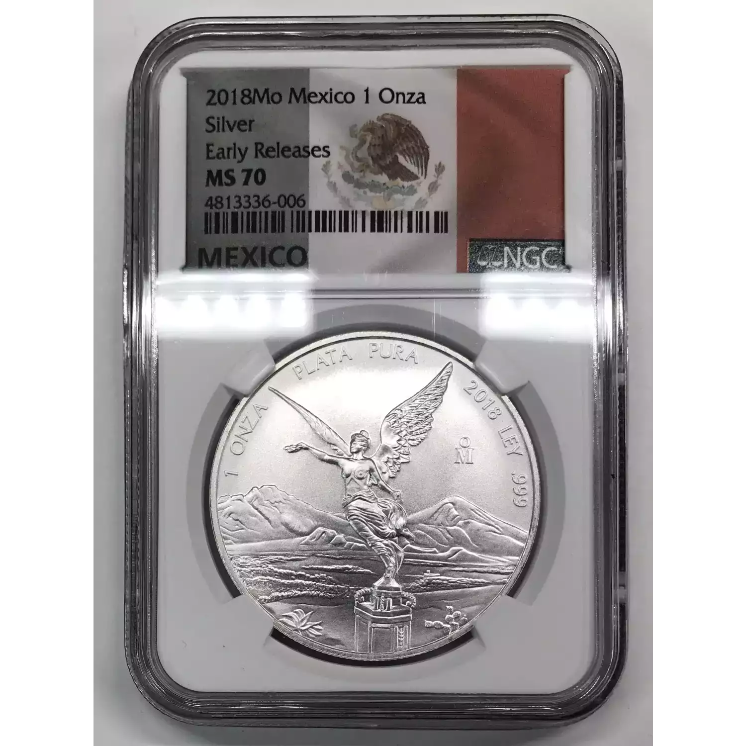 2018-Mo Mexico 1 oz Silver Libertad Onza NGC MS-70 EARLY RELEASES - Old ...