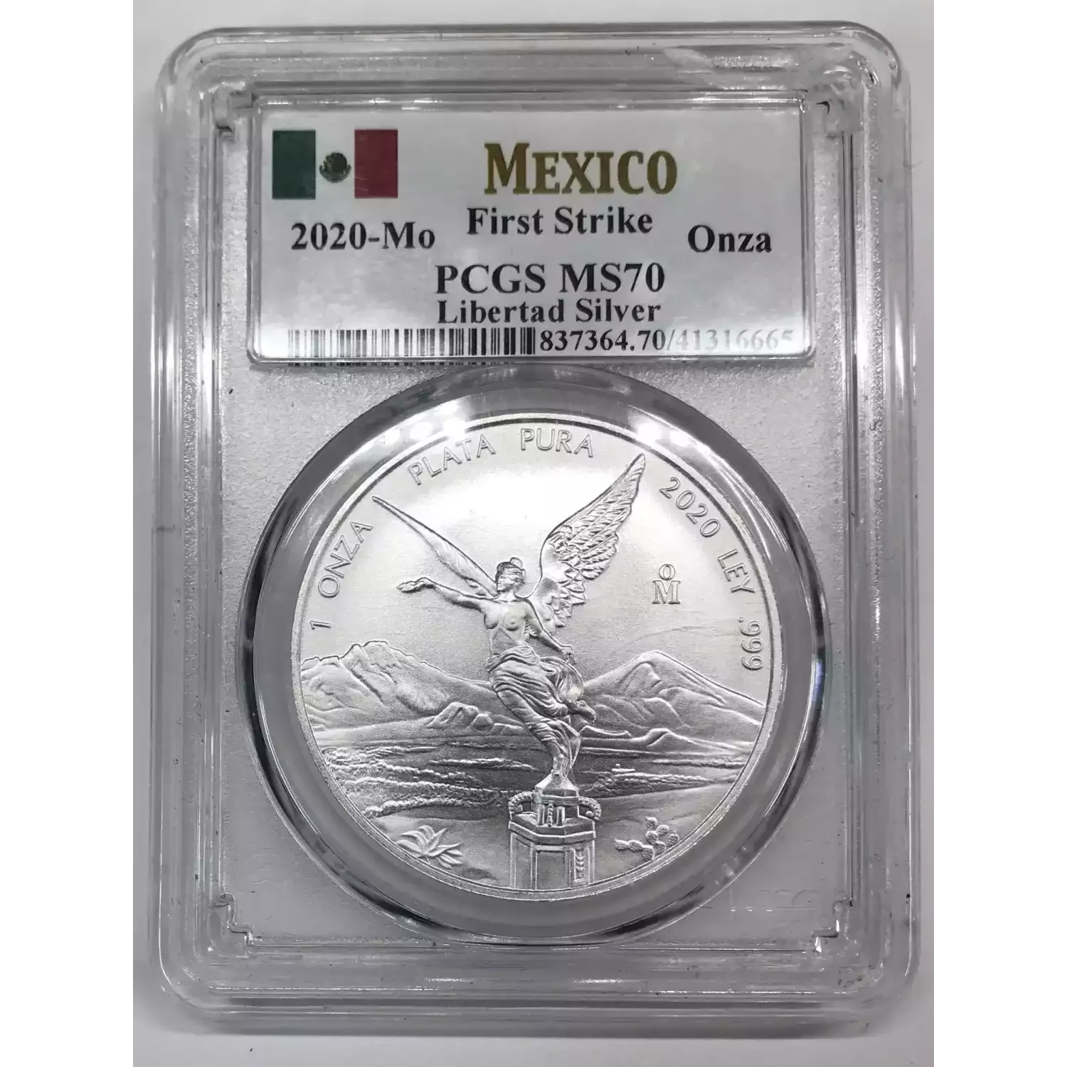 2020-Mo MEXICO Silver ONZA (Troy Ounce of Silver) PCGS MS-70 First ...