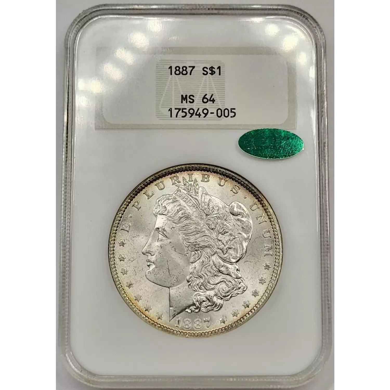 1887 Morgan Silver Dollar NGC MS-64 CAC - Old Pueblo Coin