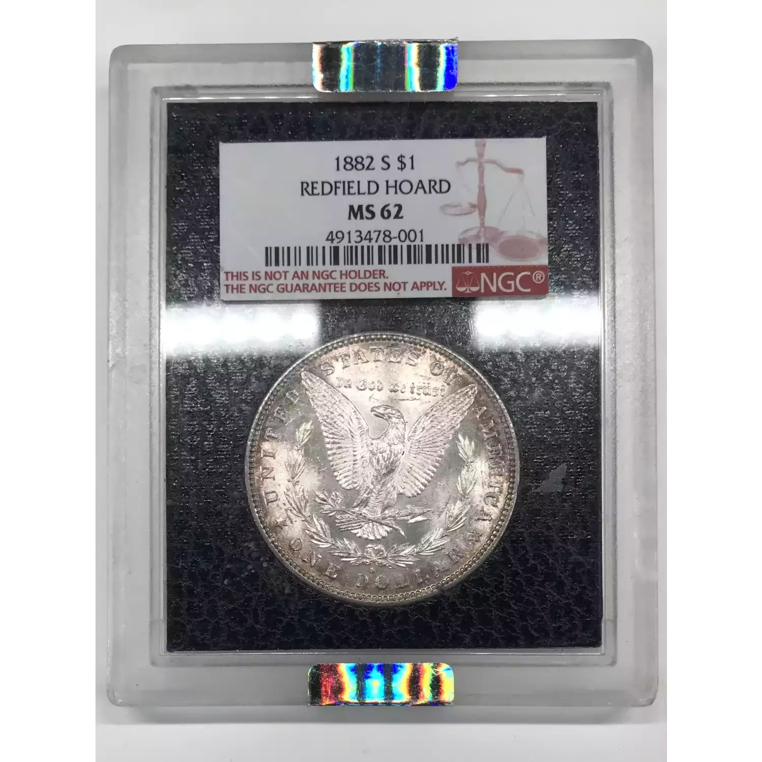 1882-S Morgan Silver Dollar NGC MS-62 REDFIELD HOARD - Old Pueblo Coin