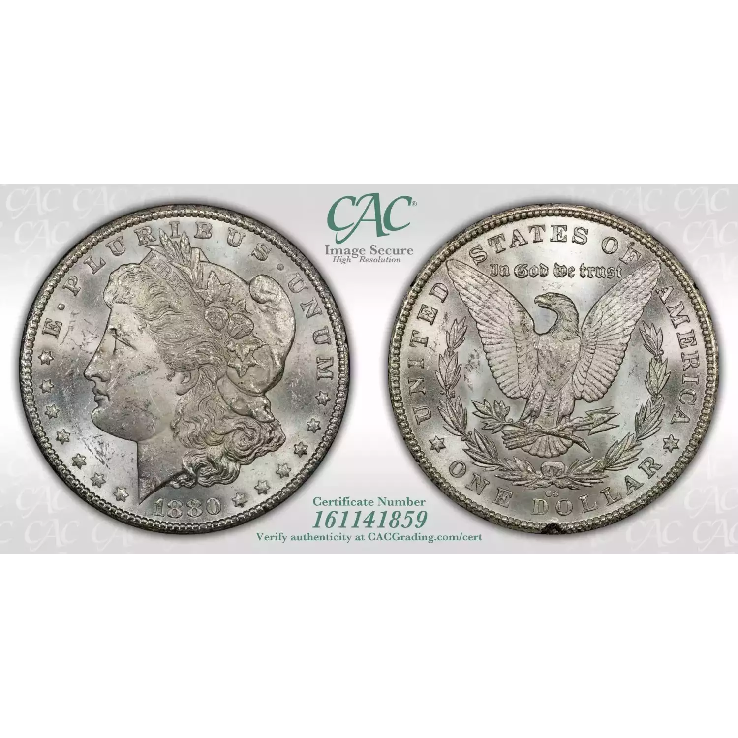 1880-CC Morgan Silver Dollar CACG MS 62 TOP 100 VAM-6 8/7, Low 7 - GSA Treasure - Old Pueblo Coin