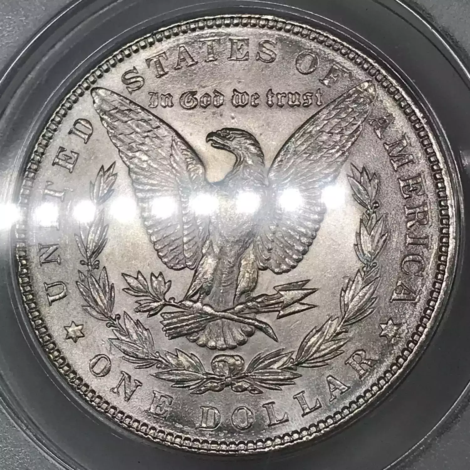 1887 Morgan Silver Dollar ANACS MS-63 VAM-11 MPD 7 in Denticles ...