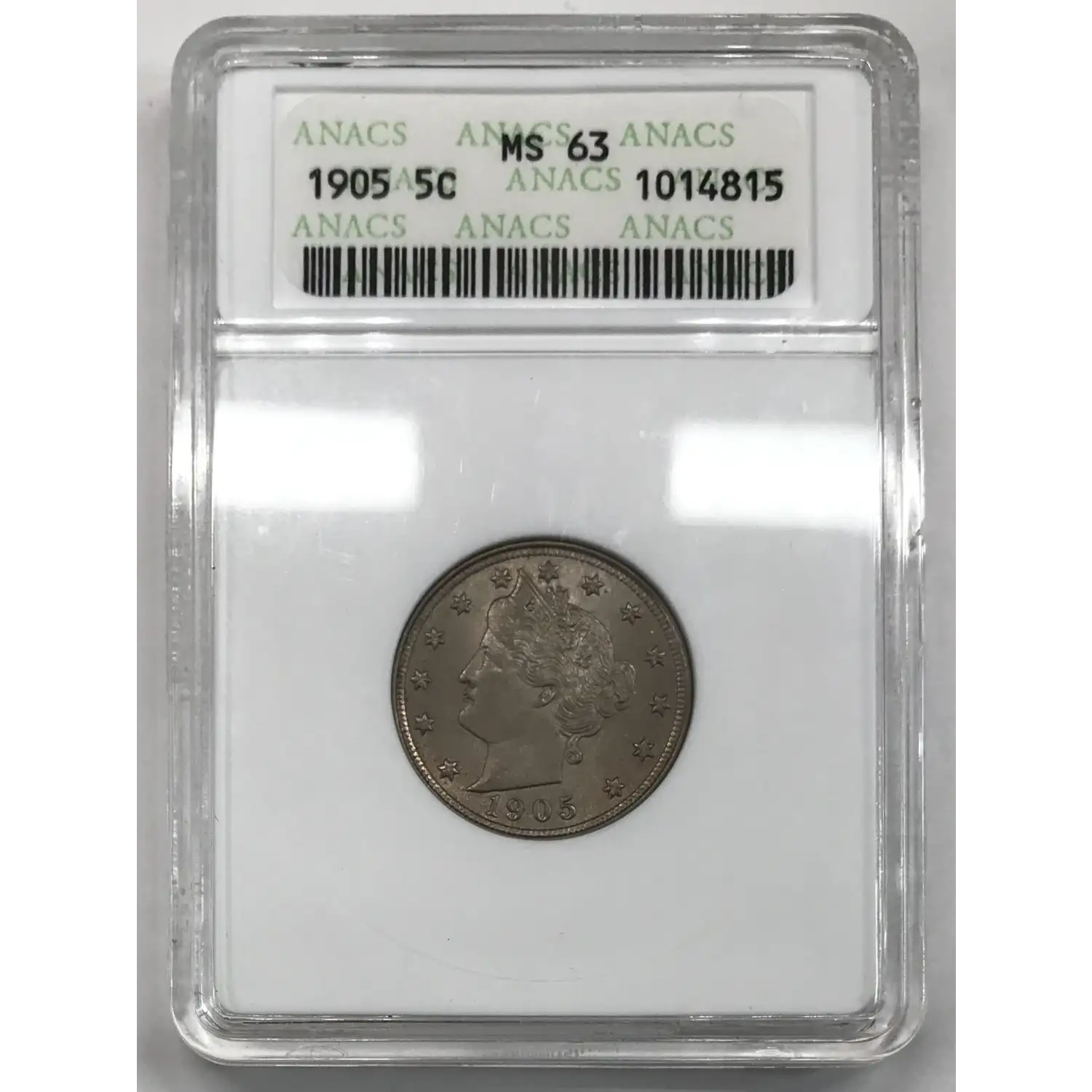 1905 Liberty Head V Nickel ANACS MS-63 - Old Pueblo Coin