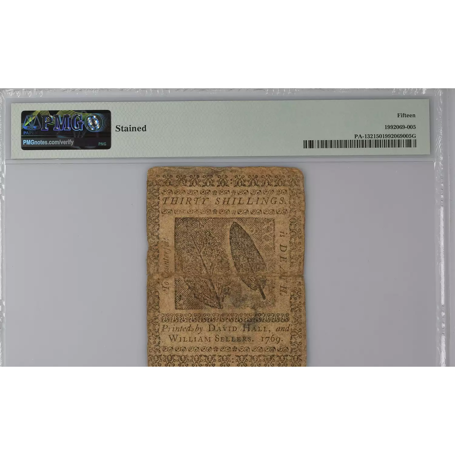 March 1, 1769 COLONIAL CURRENCY PA-132 PMG 15 - Old Pueblo Coin