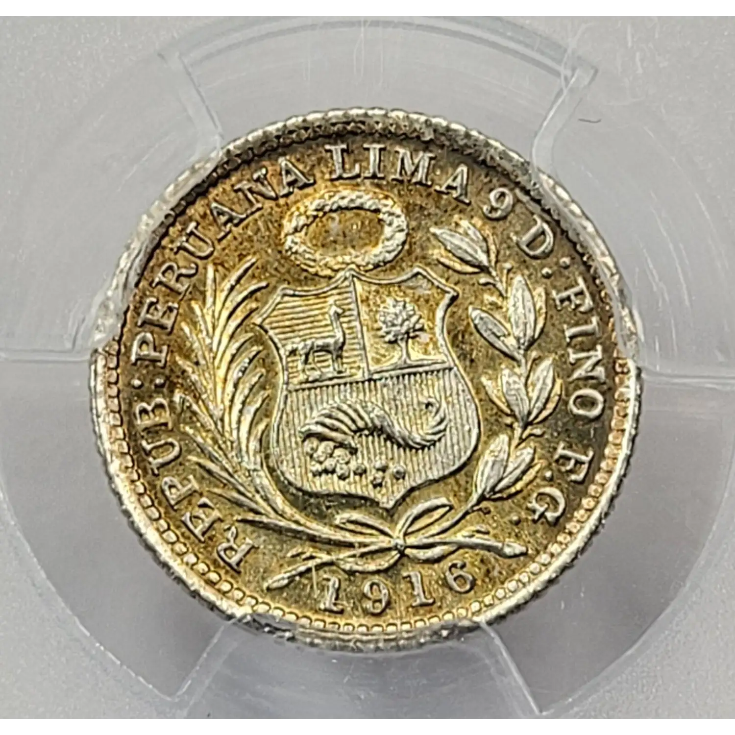 1916/5-FG PERU Silver 1/2 DINERO PCGS MS-66 - Old Pueblo Coin