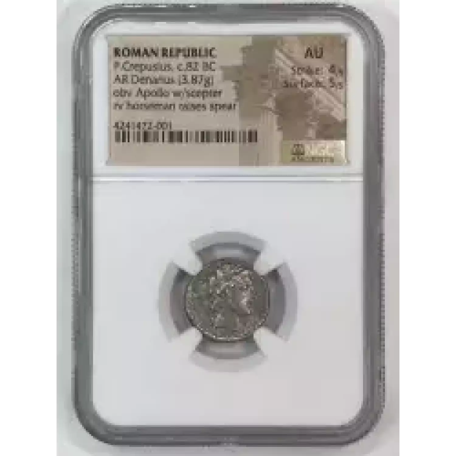 82 BC Roman Republic Ancient Coin NGC AU-Strike:-4/5-Surface:-5/5 ...