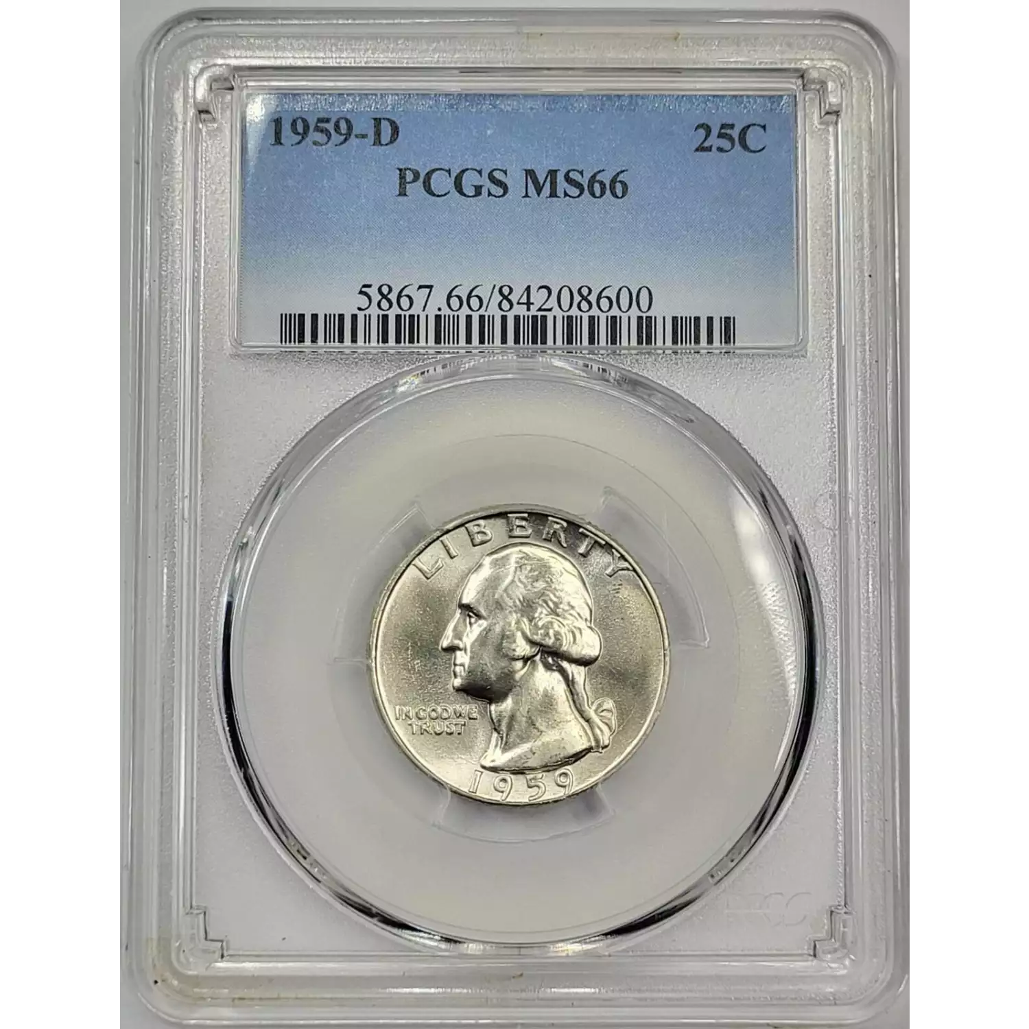 1959-D Silver Washington Quarter PCGS MS-66 - Old Pueblo Coin
