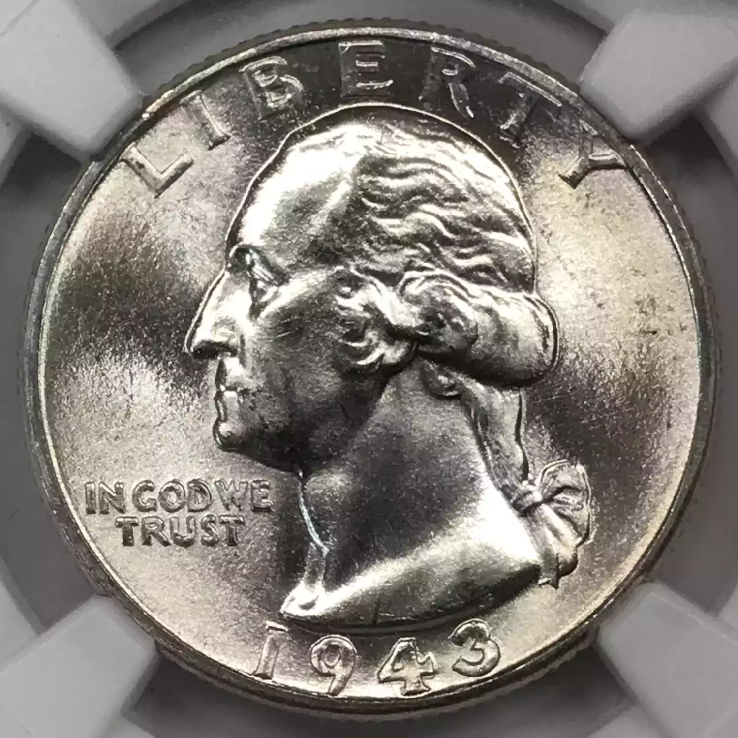 1943 Silver Washington Quarter NGC MS-65 - Old Pueblo Coin