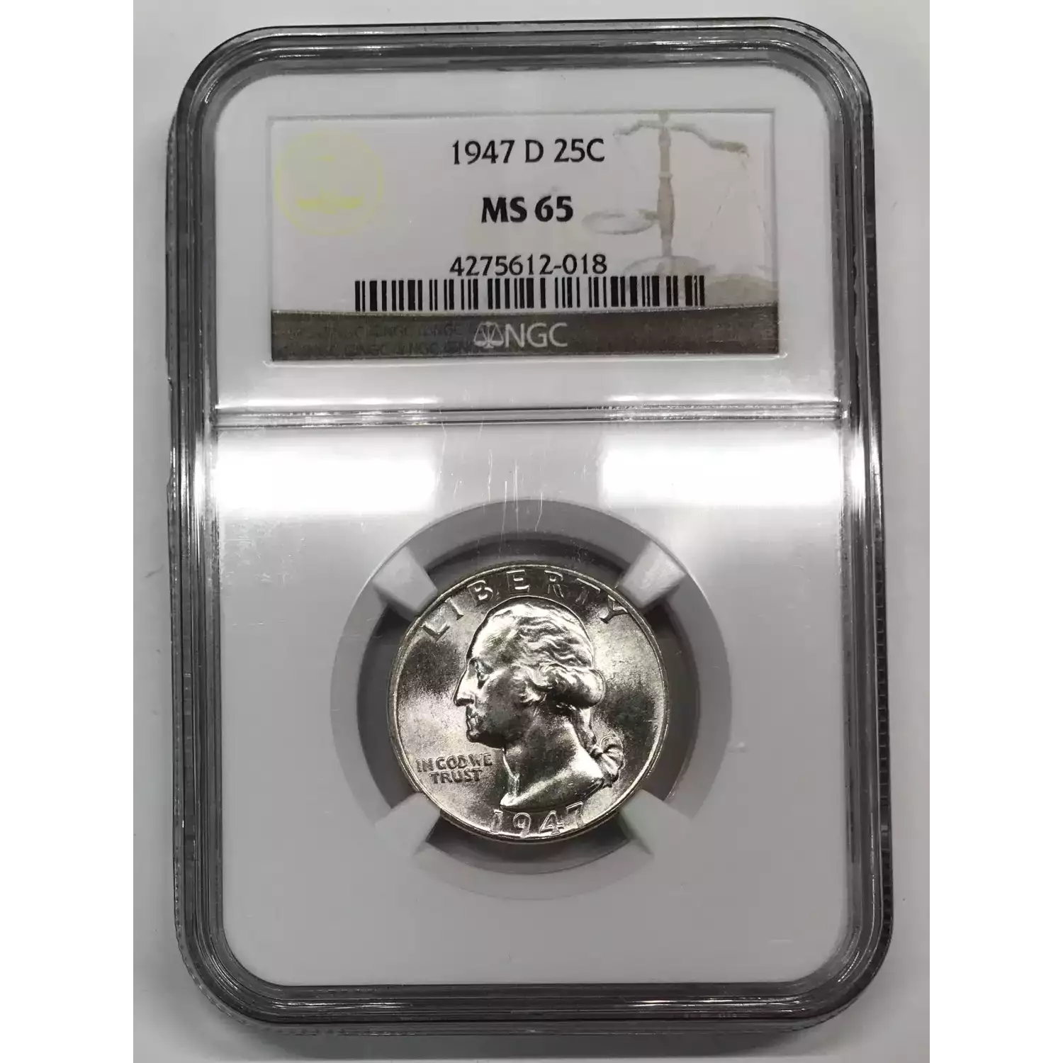 1947-D Silver Washington Quarter NGC MS-65 - Old Pueblo Coin
