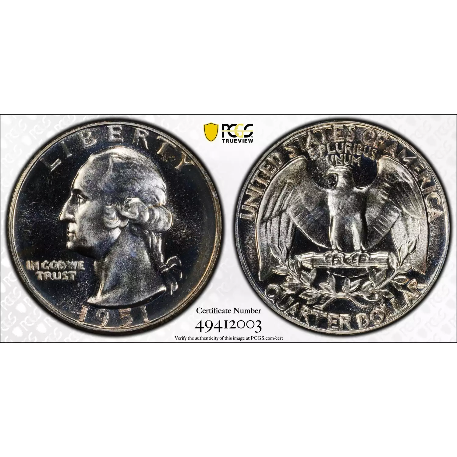 1951 Silver Washington Quarter PCGS PR-64 - Old Pueblo Coin