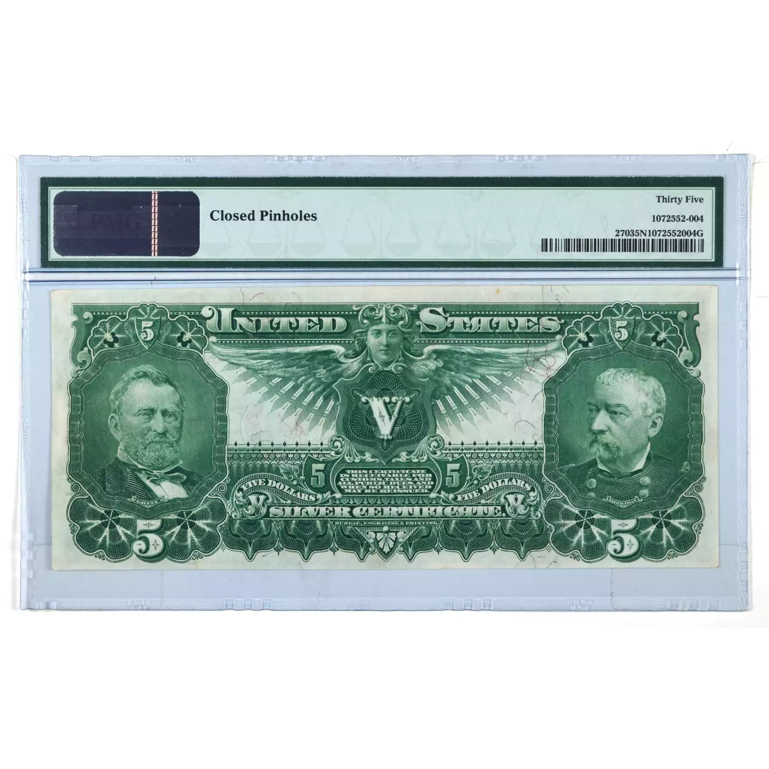 1896 Educational Note $5 Silver Certificate FR# 270 PMG Choice VF 35 ...