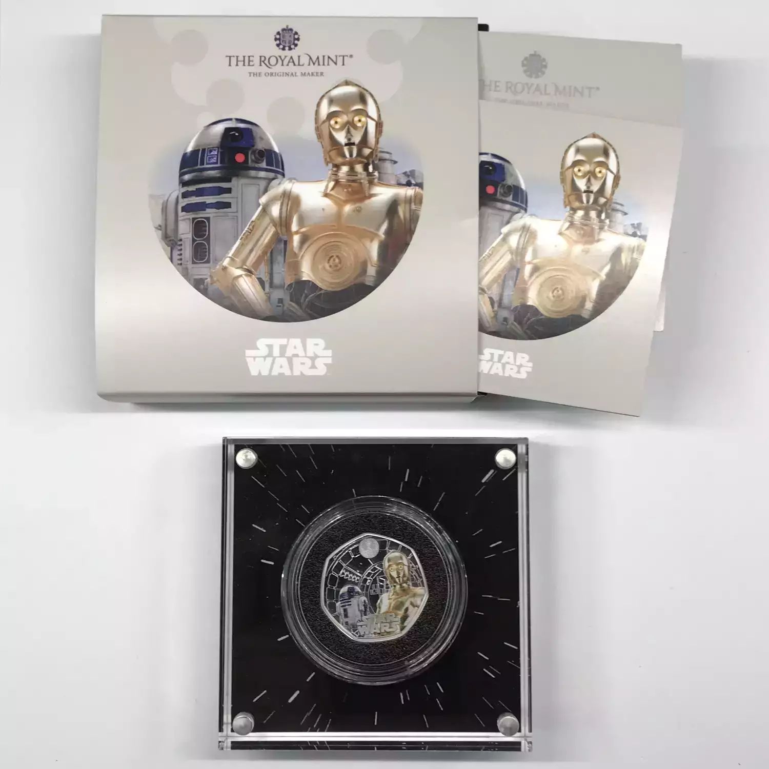 2023 Silver R2-D2 & C-3PO UK 50 Pence Silver Proof Colour Coin - Old ...