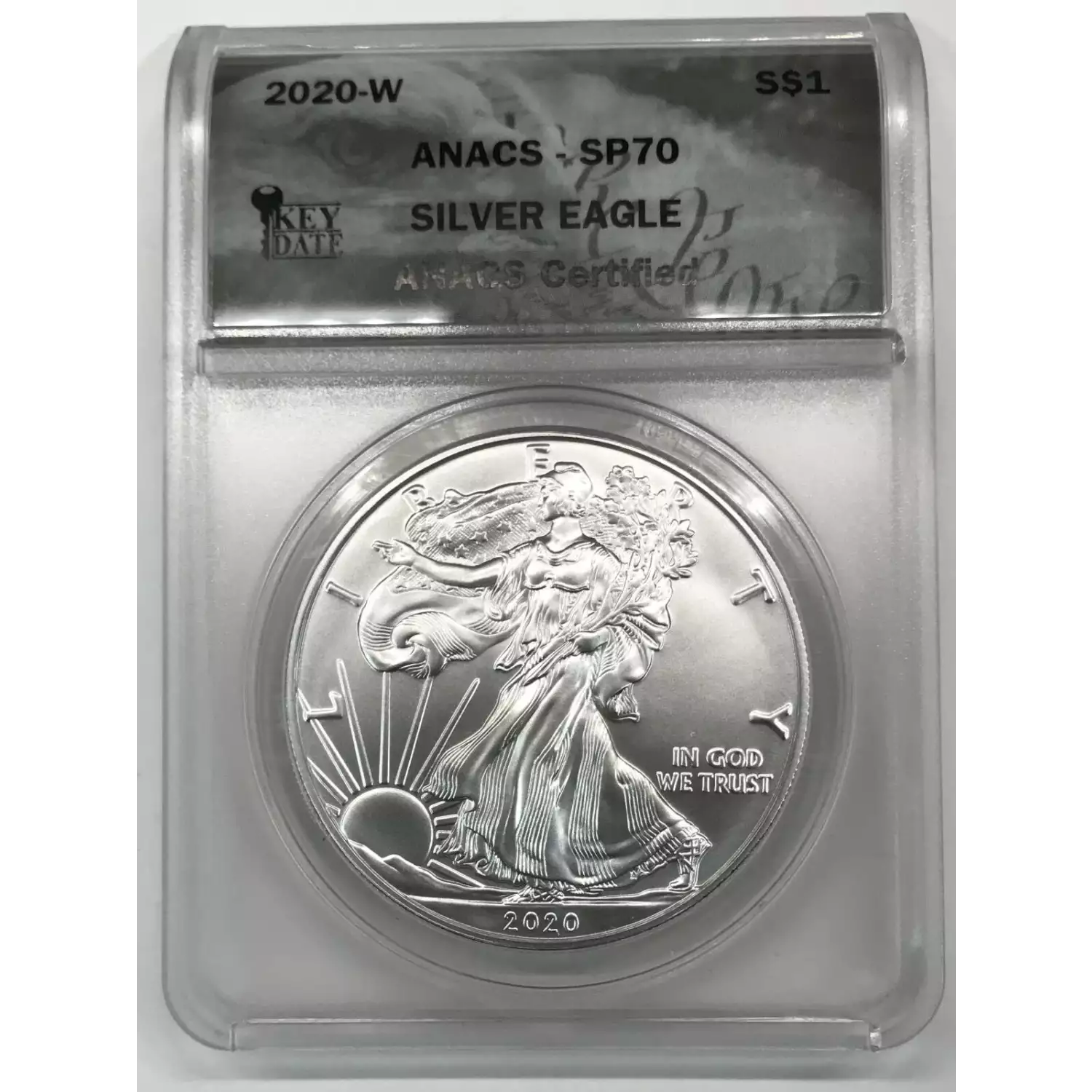 2020-W Silver Eagle ANACS SP-70 Burnished - Old Pueblo Coin
