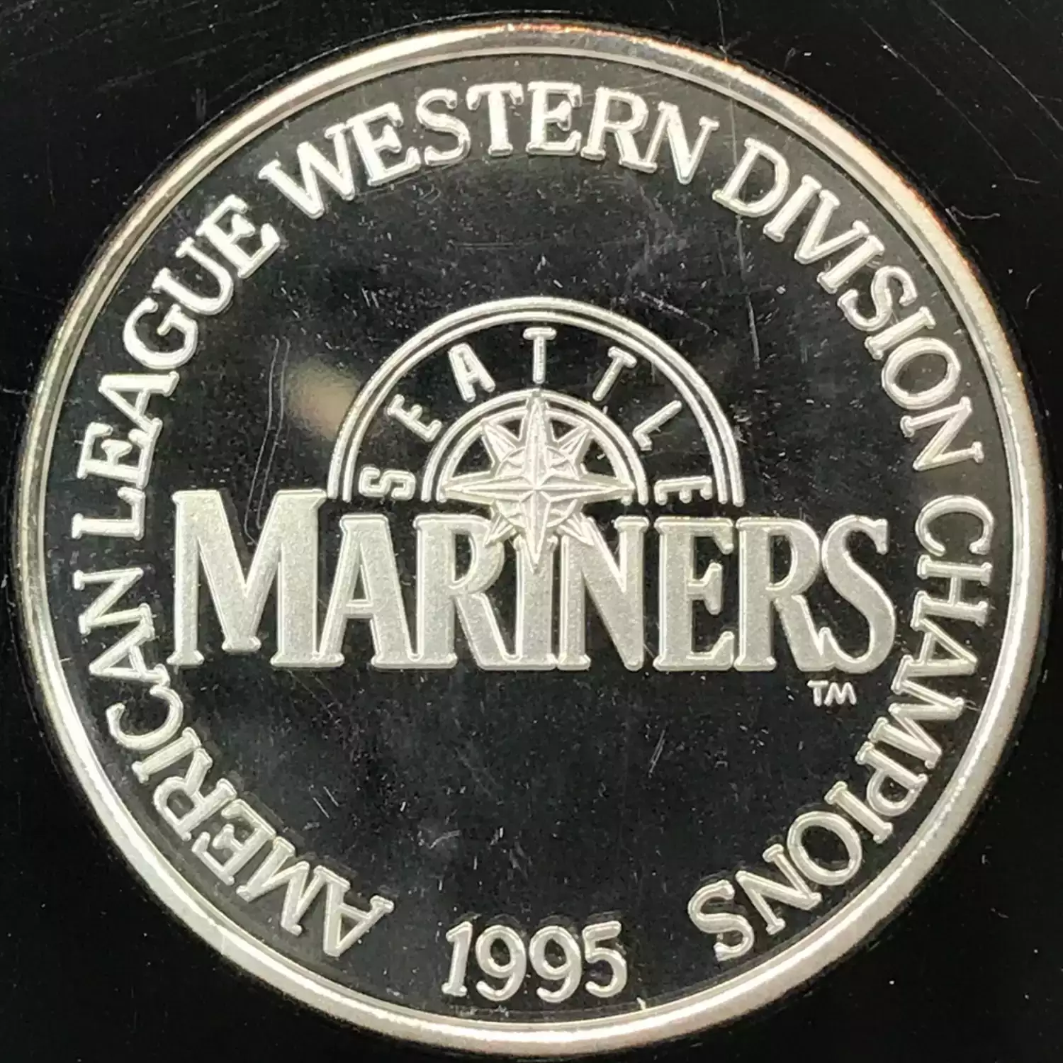 1995 Silver Seattle Mariners MLB West Division Champions 1 oz Silver ...
