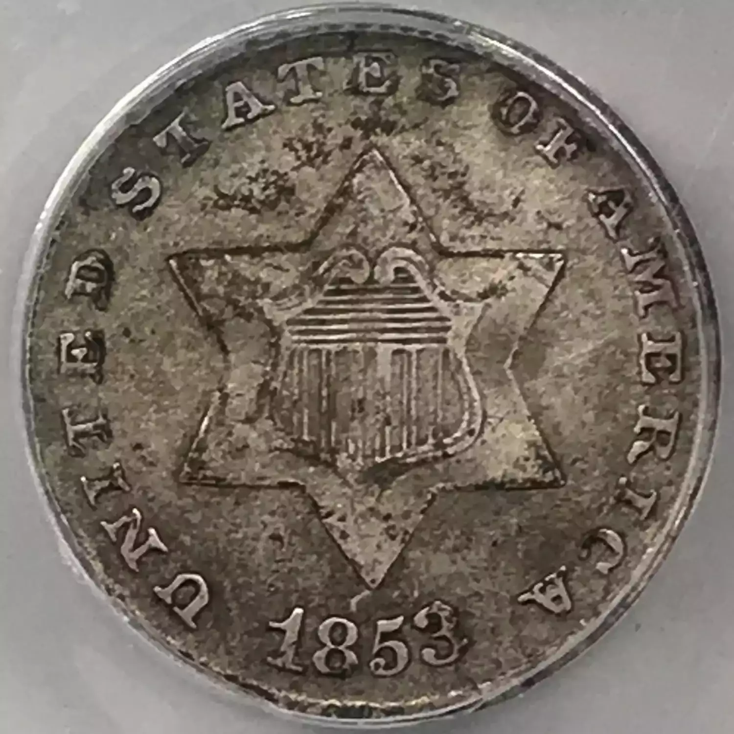 1853 Silver Three Cent Piece (3CS) / Trime ANACS XF-40 - Old Pueblo Coin