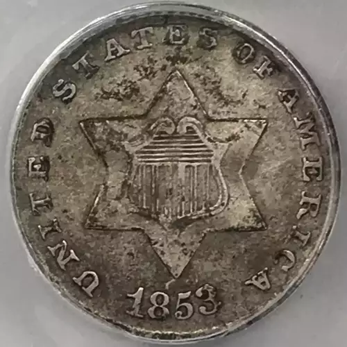 1853 Silver Three Cent Piece (3CS) / Trime ANACS XF-40 - Old Pueblo Coin