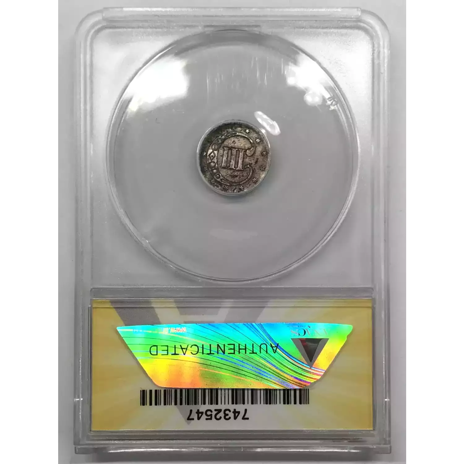 1853 Silver Three Cent Piece (3CS) / Trime ANACS XF-40 - Old Pueblo Coin